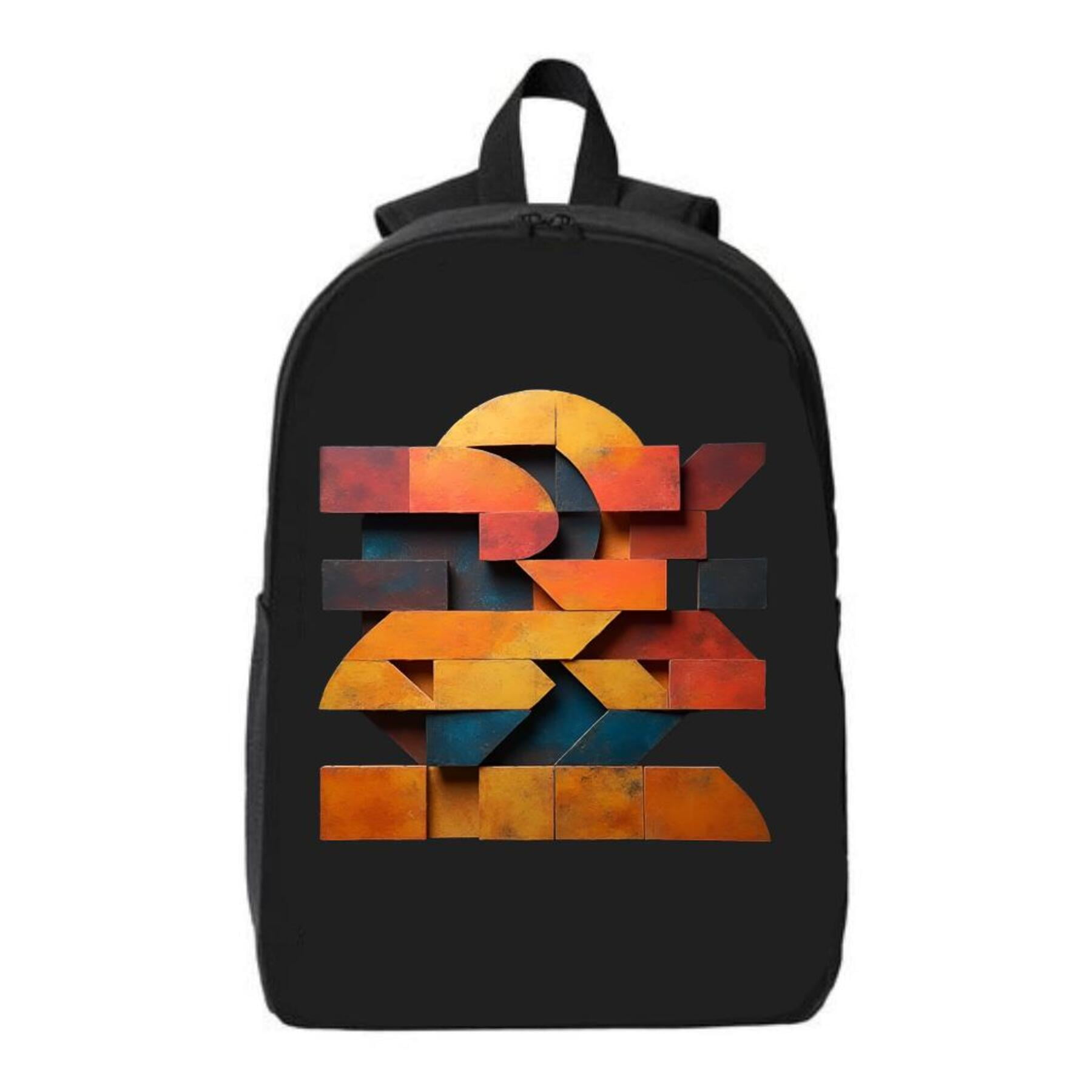 Stylish Geometric Design Laptop Backpack for College & High School ...