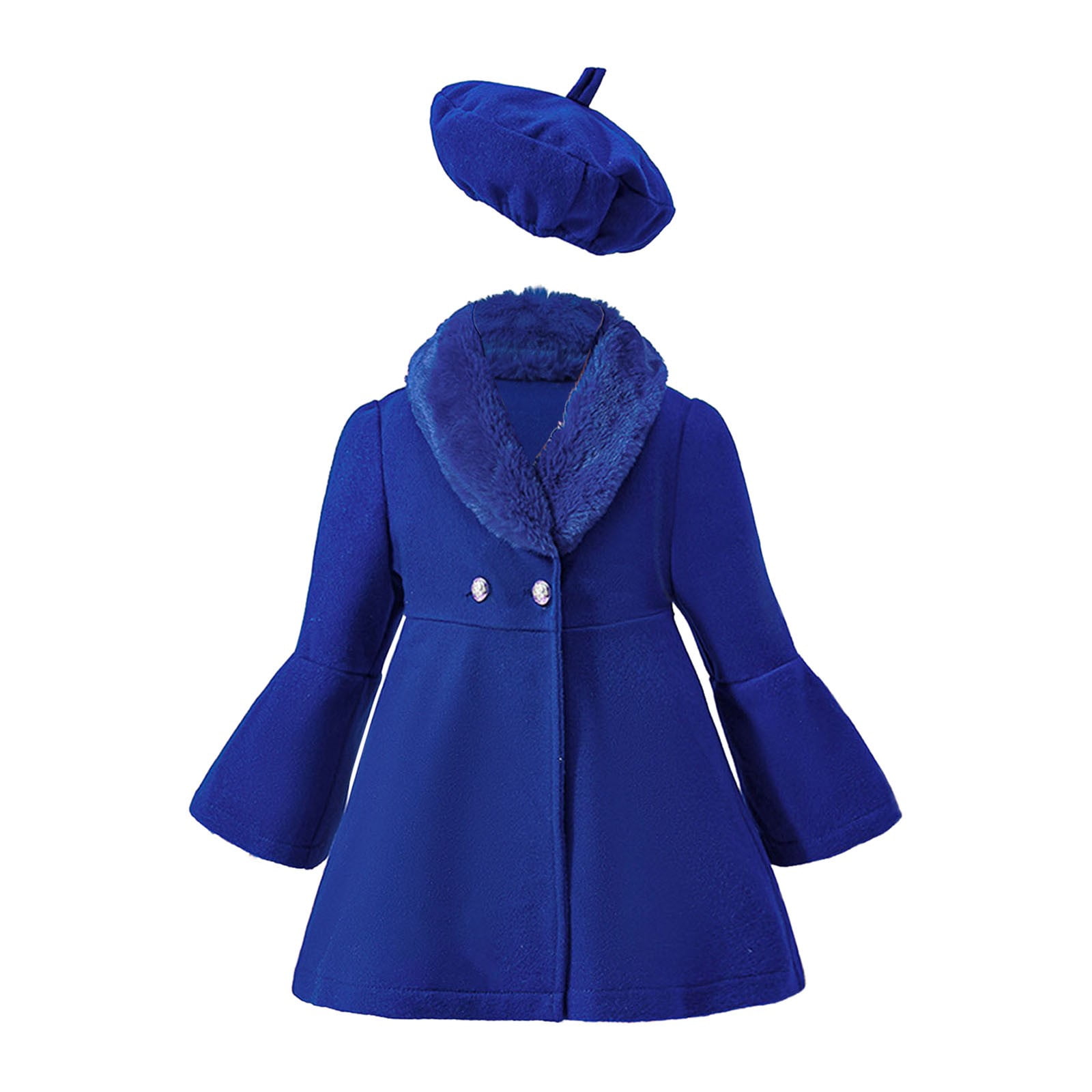 Stylish Girls Coat and Jacket for Kids Warm Wool Blend Outerwear with ...