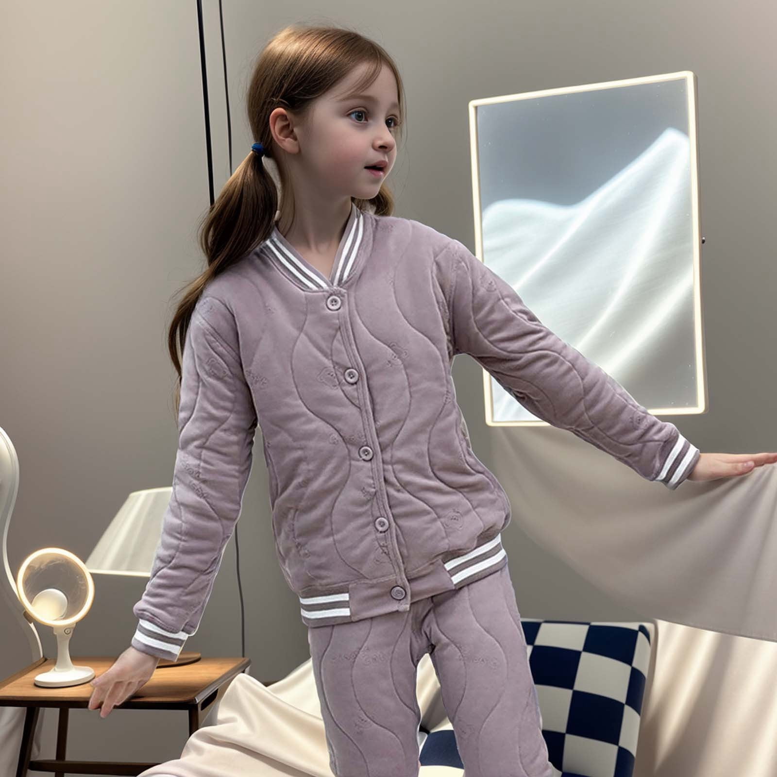 Stylish Girls Winter Down Jacket Lightweight Insulated Button Front Coat for Cold Weather ...