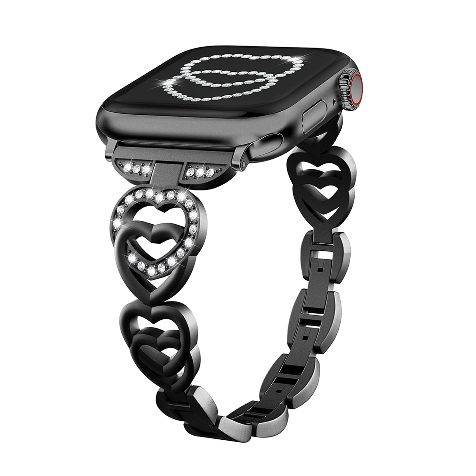 Stylish Glitter Heart Design Apple Watch Band for Apple Watch Series 10 ...