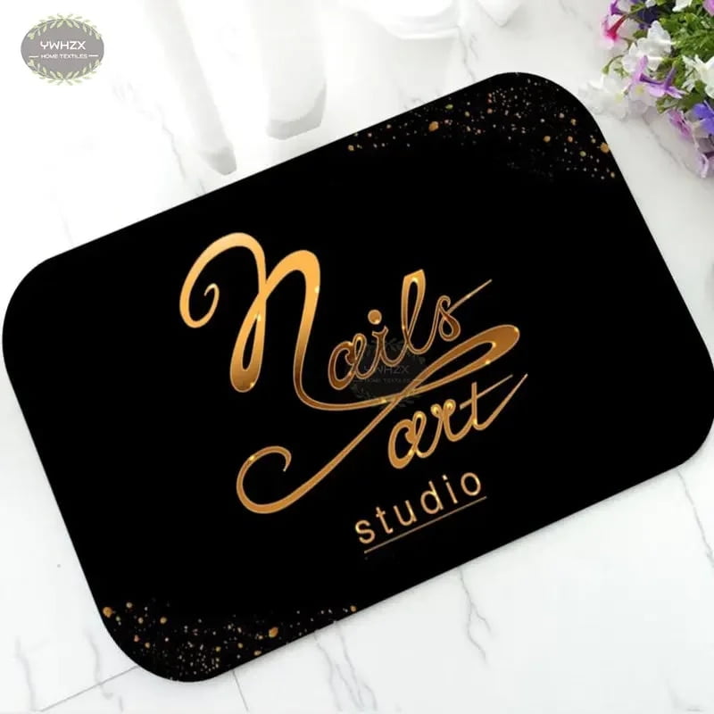 Stylish Gold Nail Salon Makeup Mat Elegant Beauty Salon Fade Resistan ...