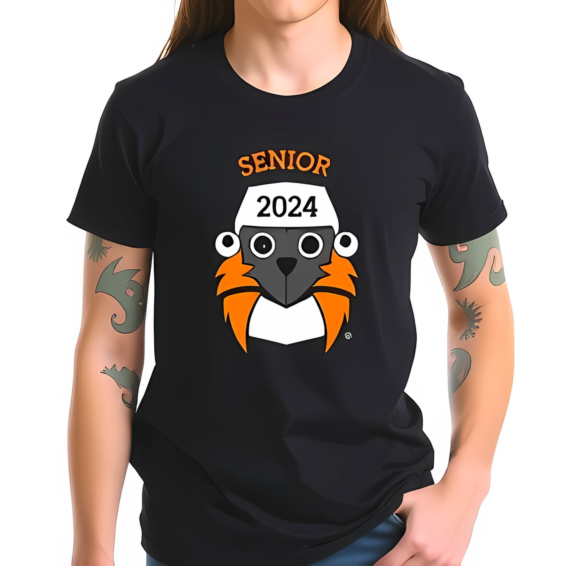 Stylish Graduation T-Shirt for Class of 2024 - Monkey with & 'SENIOR ...