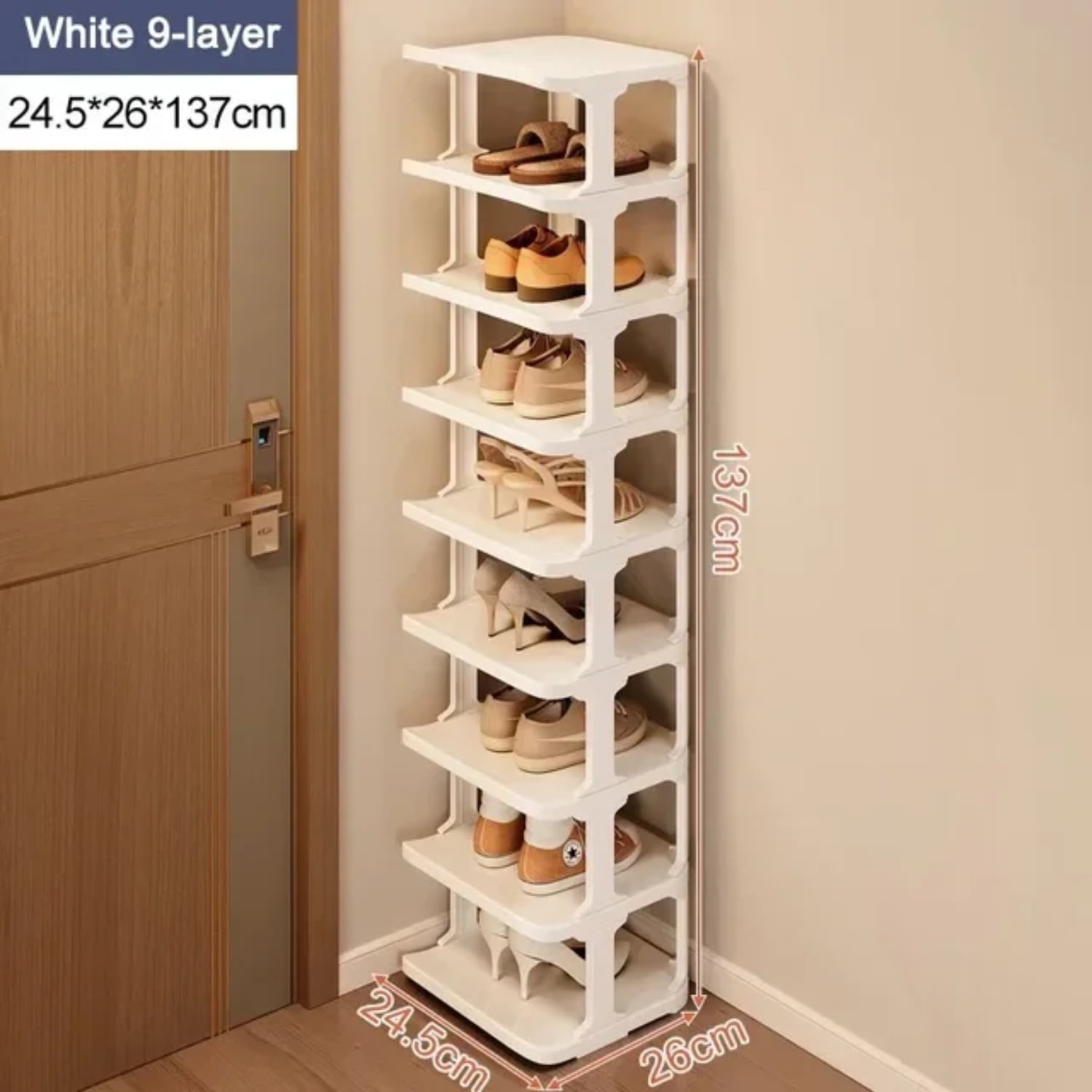 Multi-Storey Shoe Cabinet Stylish Shoe Rack Vertical Space-Saving High ...