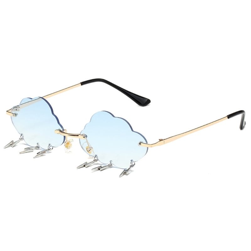 Stylish Hip Hop Cloud Sunglasses Photo Props Frameless Shades ...