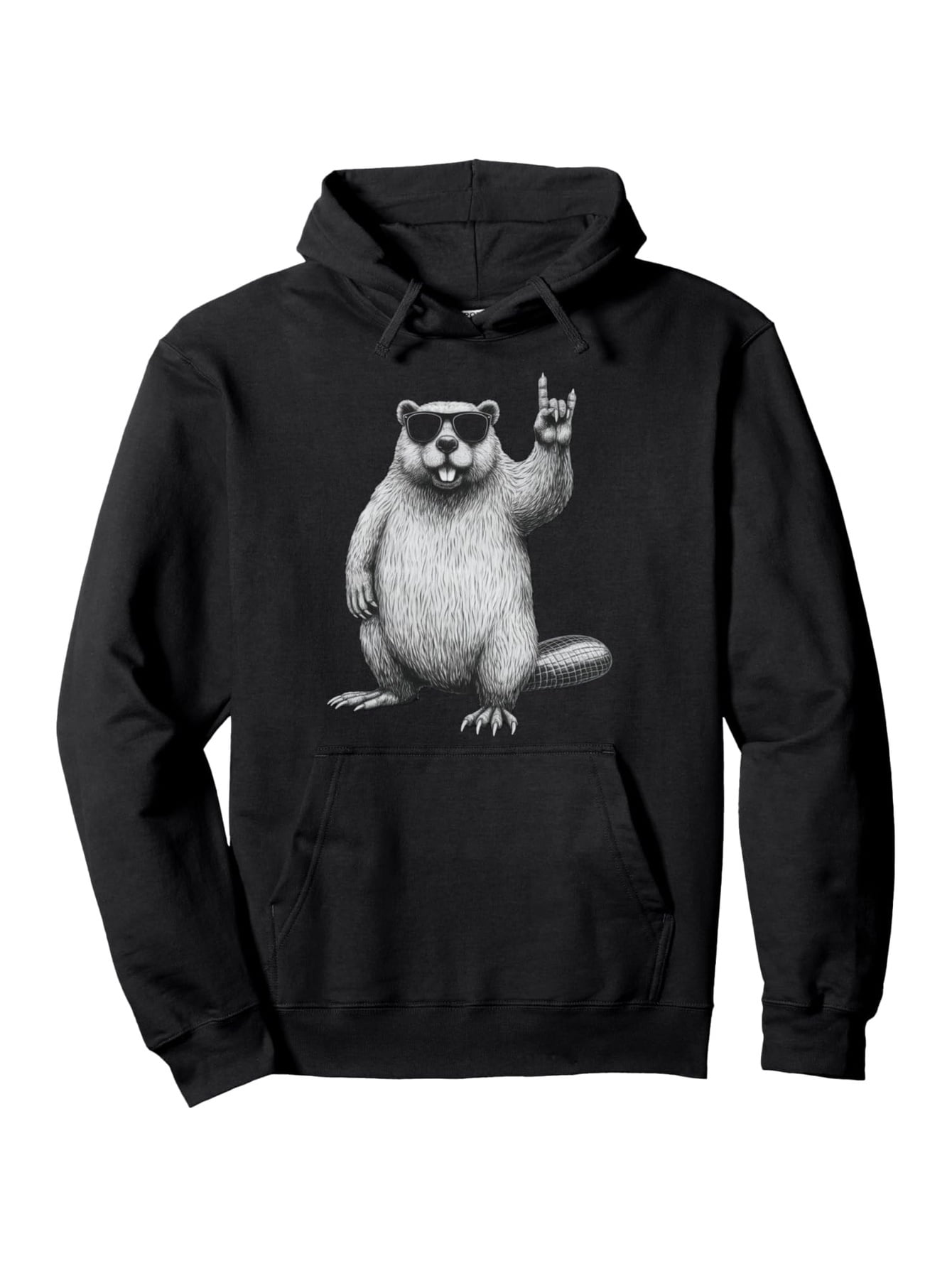 Stylish Hoodie Featuring a Beaver Wearing Glasses - Walmart.com