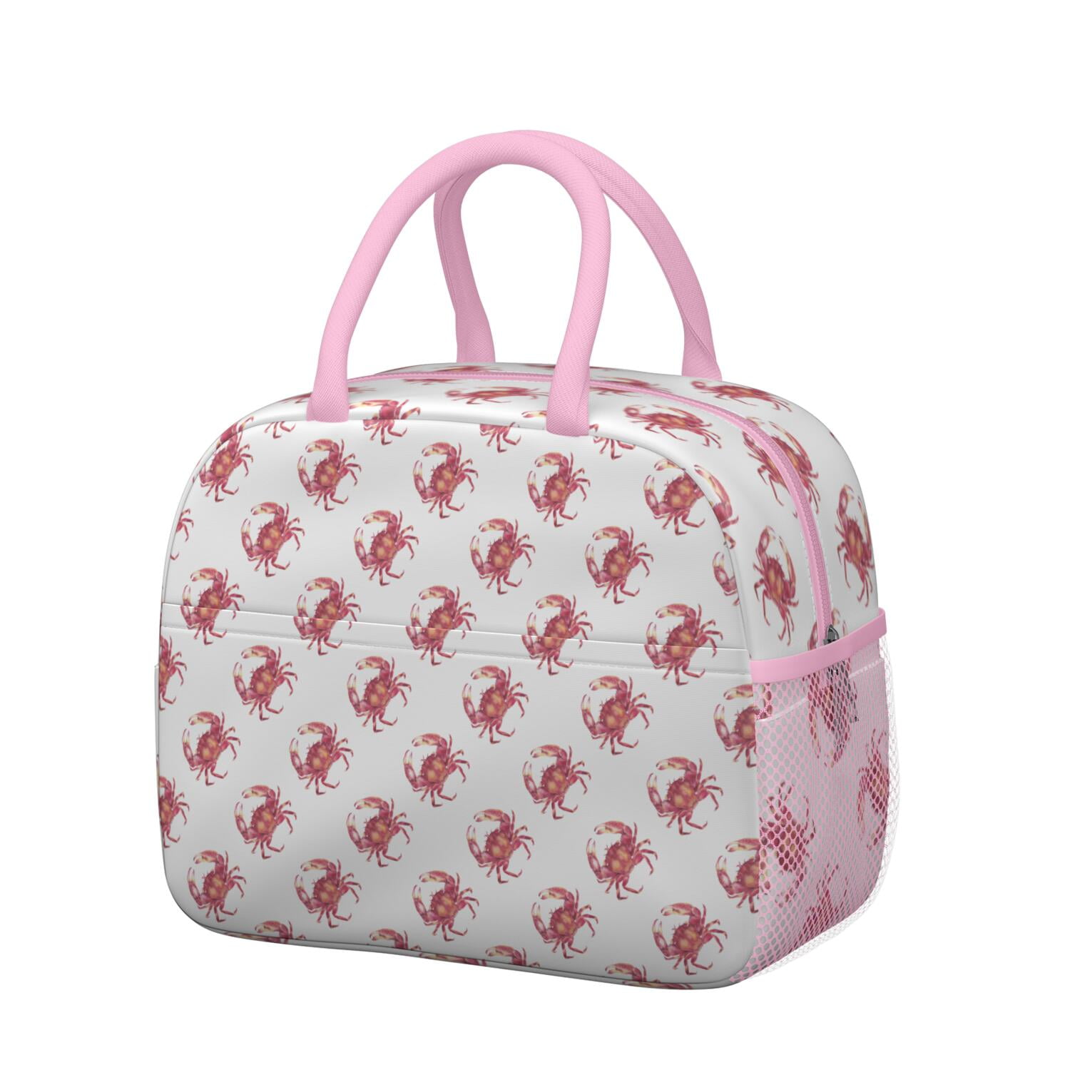 Stylish Insulated Lunch Bag - Cute Cartoon Crab & Marine Themed Thermal ...