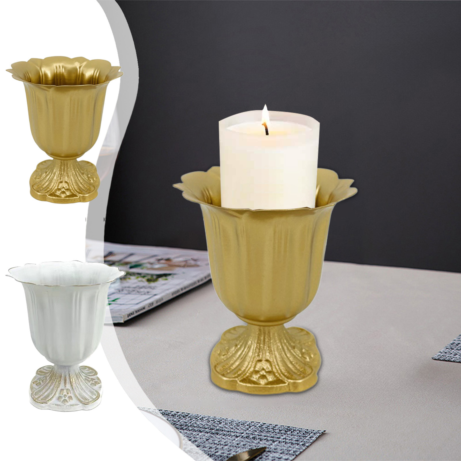 Stylish Iron Vase, Wedding Event Decoration, Office Home Decor, Large ...