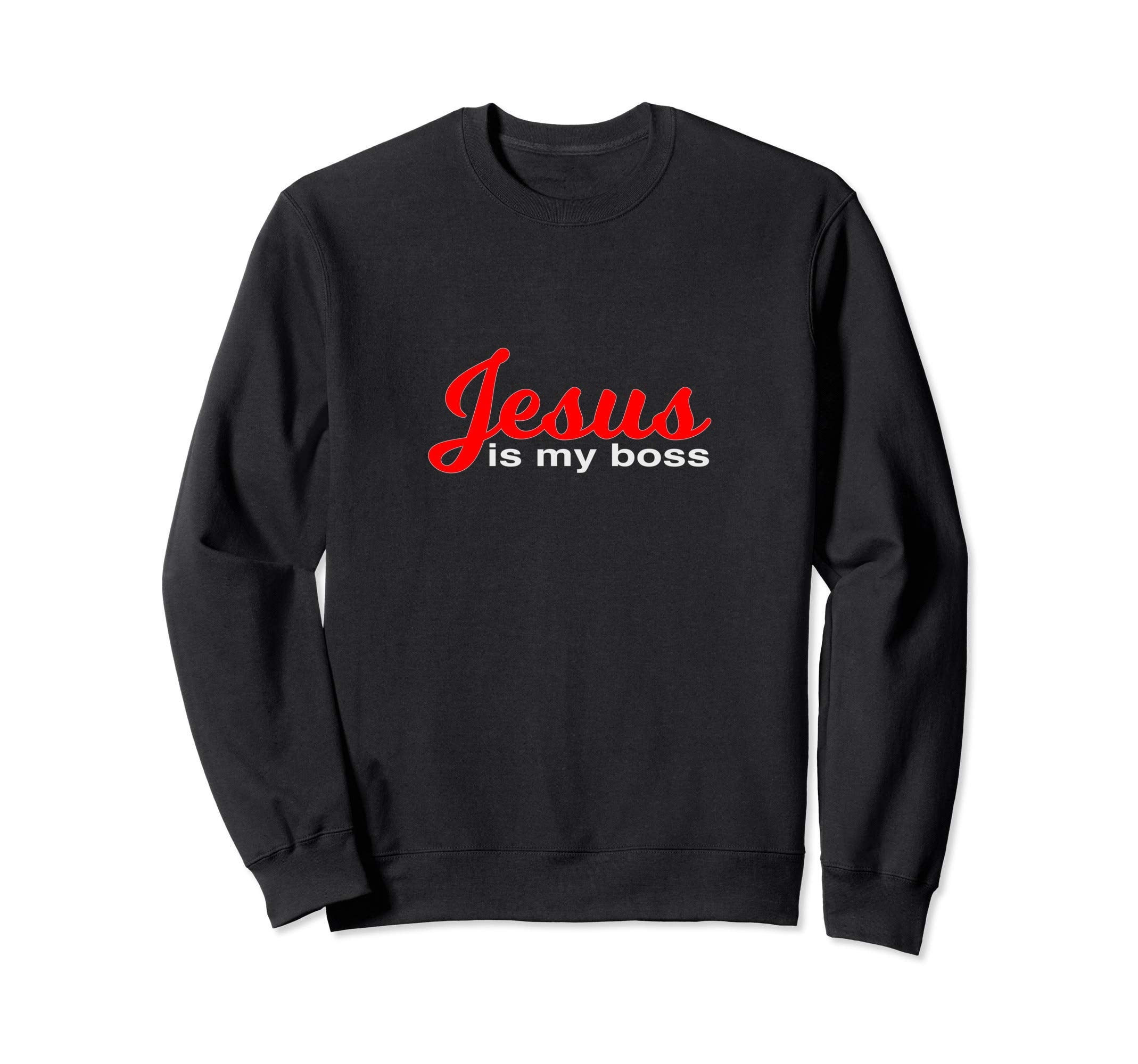 Stylish Jesus Is My Boss Christian Design Sweatshirt for Faith and ...