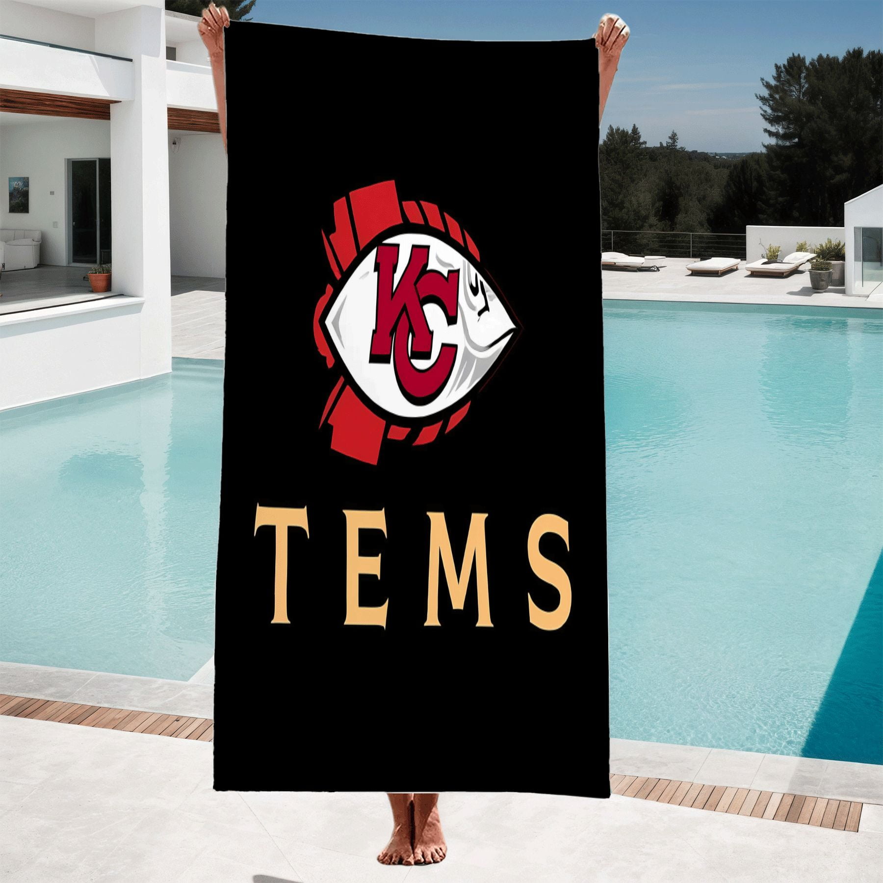 Stylish KC Fish Eye Pattern Towel - Bath Beach Pool & Travel Towel in ...