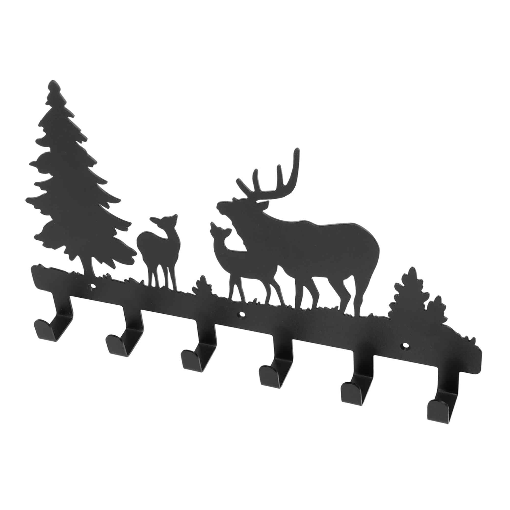 Stylish Kathy Metal Coat Hooks Wall Mounted with Moon, Cloud, and Deer ...