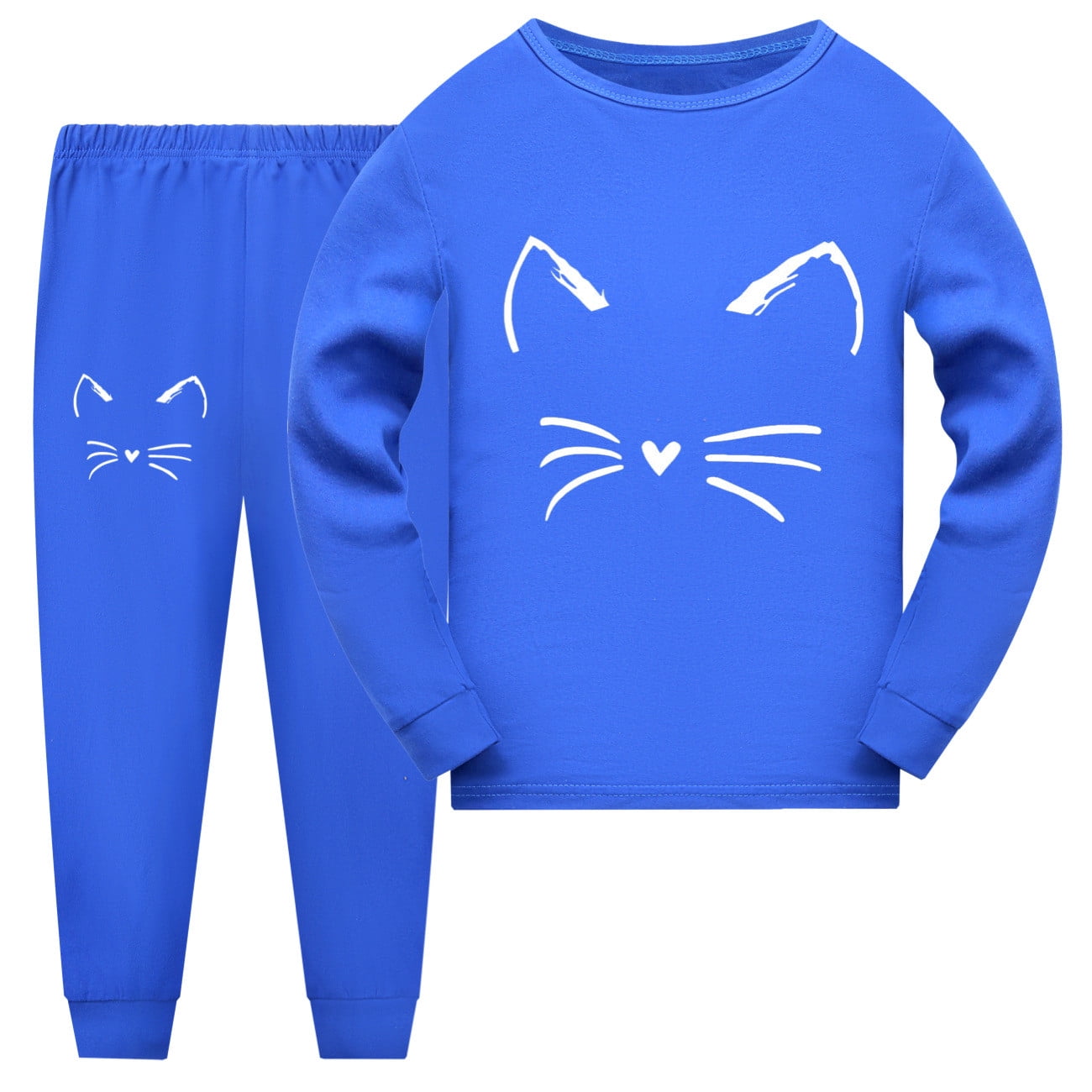 Stylish Kids Long Sleeve Graphic Print Top and Pants Playful Outfit Set ...