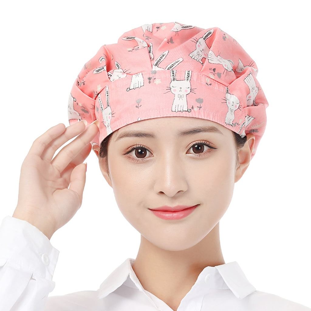 Stylish Kitchen Cap Keep Hair Neat Adjustable Elastic Chefs Hat Working ...