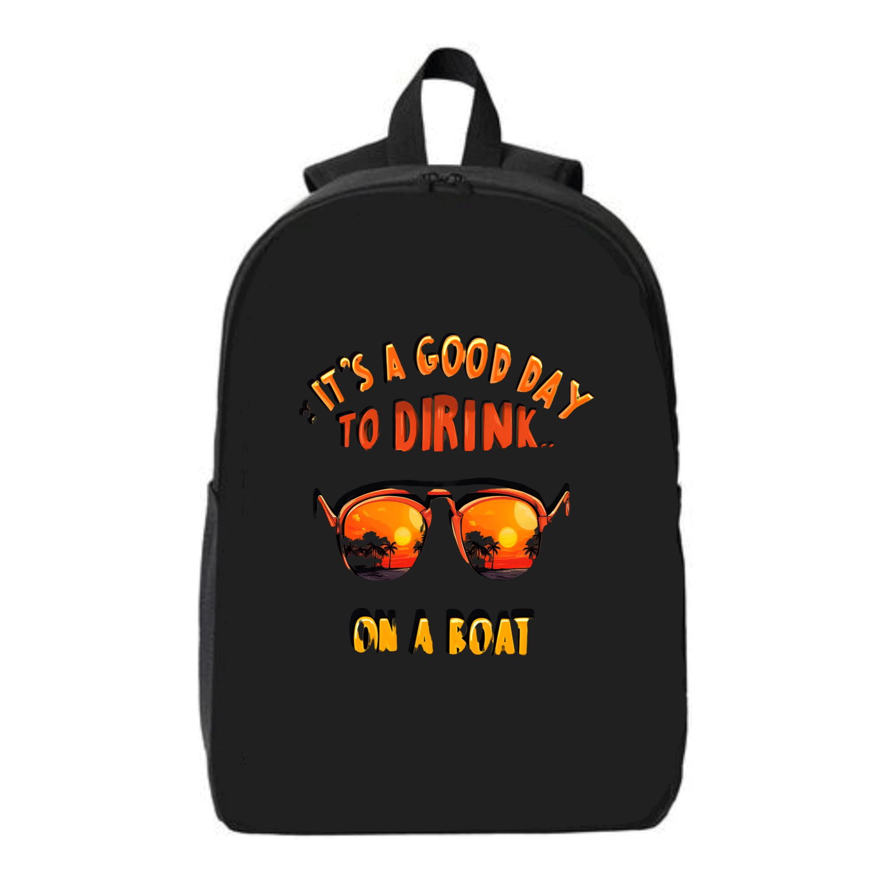 Stylish Laptop Backpack for Travel - Features Fun ' Good Day to Drink ...