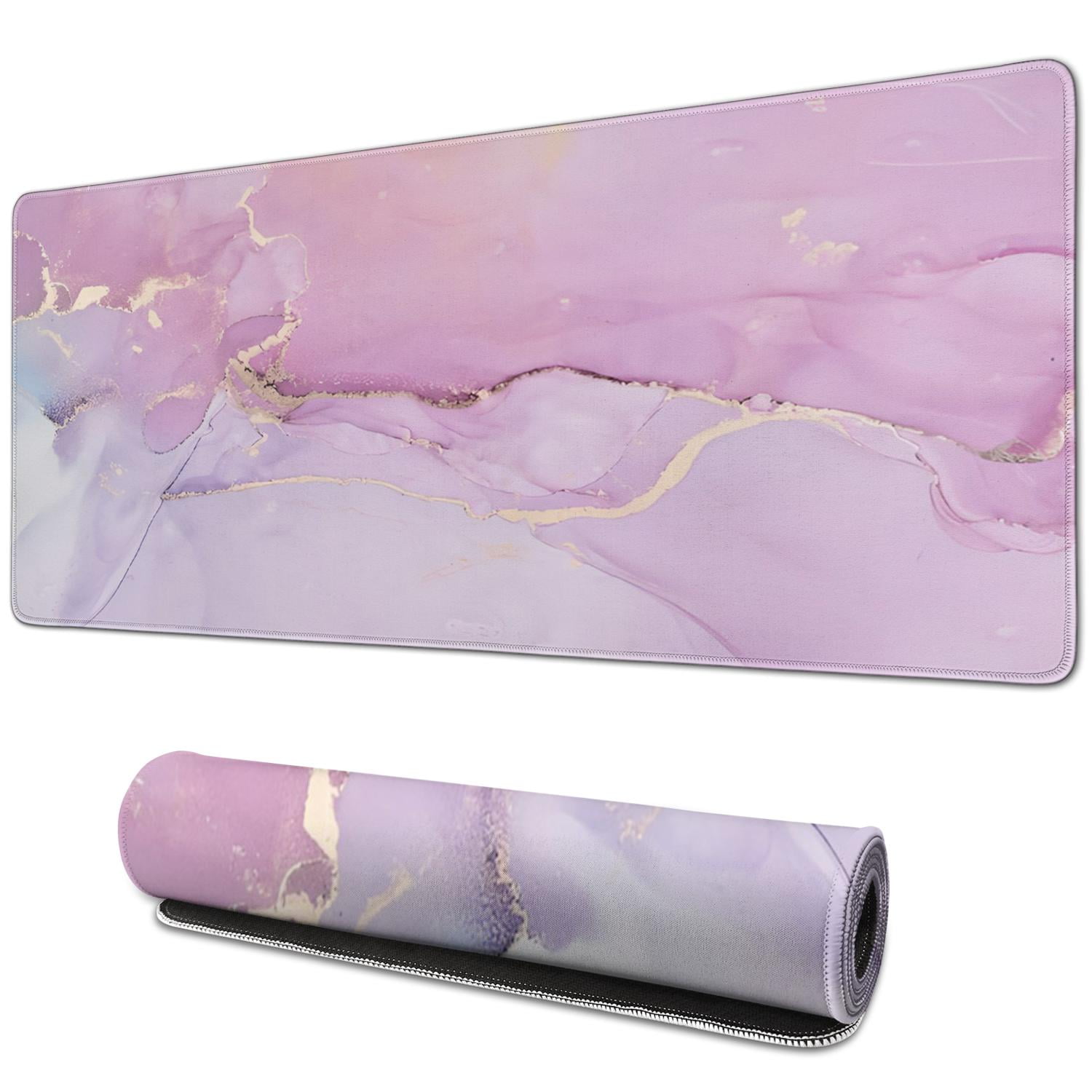 Stylish Large Mouse Pad - Cute Pink, Rose Gold Marble Desk Mat for Home ...