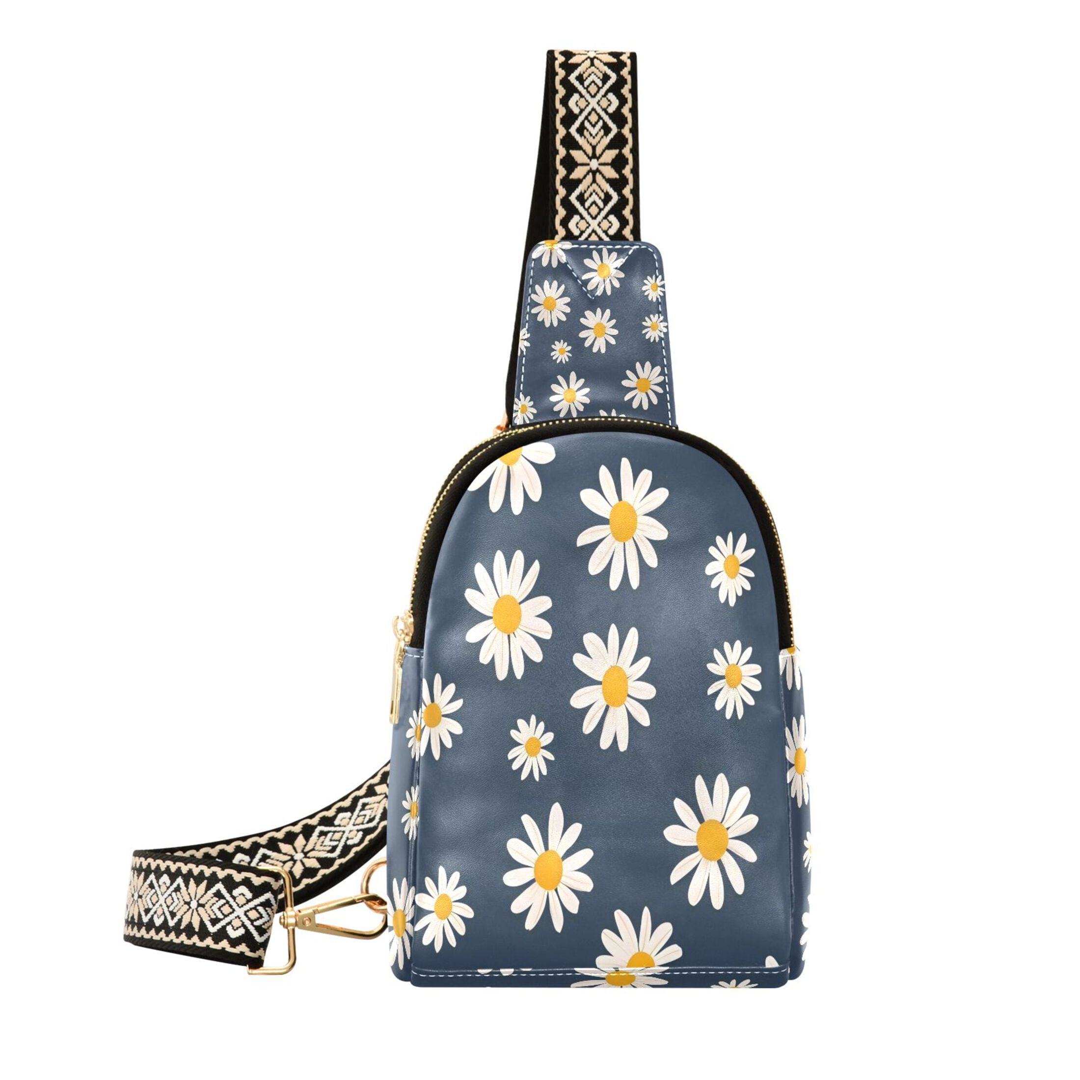 Stylish Leather Crossbody Bag 8.46x5.9x2.16In Easy To Carry Multi ...