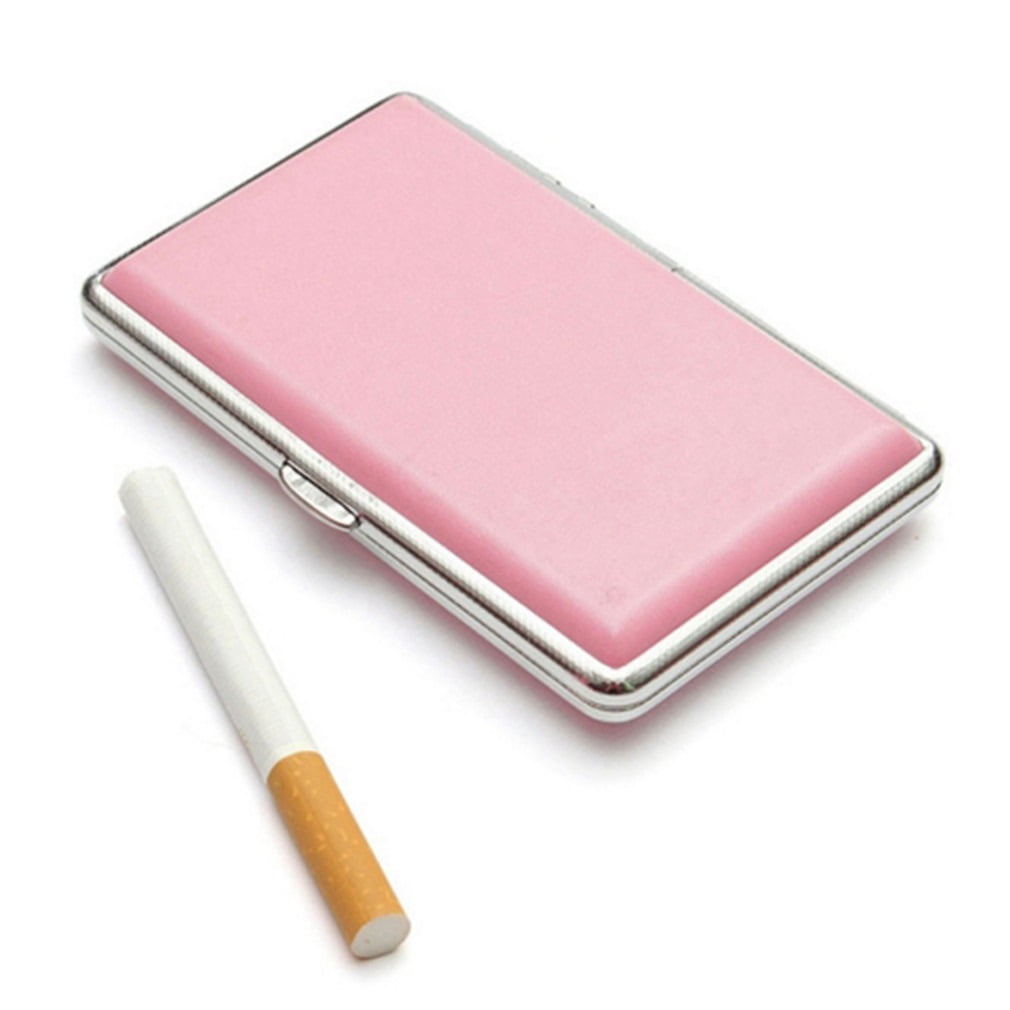 Stylish Leather Slim Cigarette Case Box Hold For 14 100mm Cigarettes ...