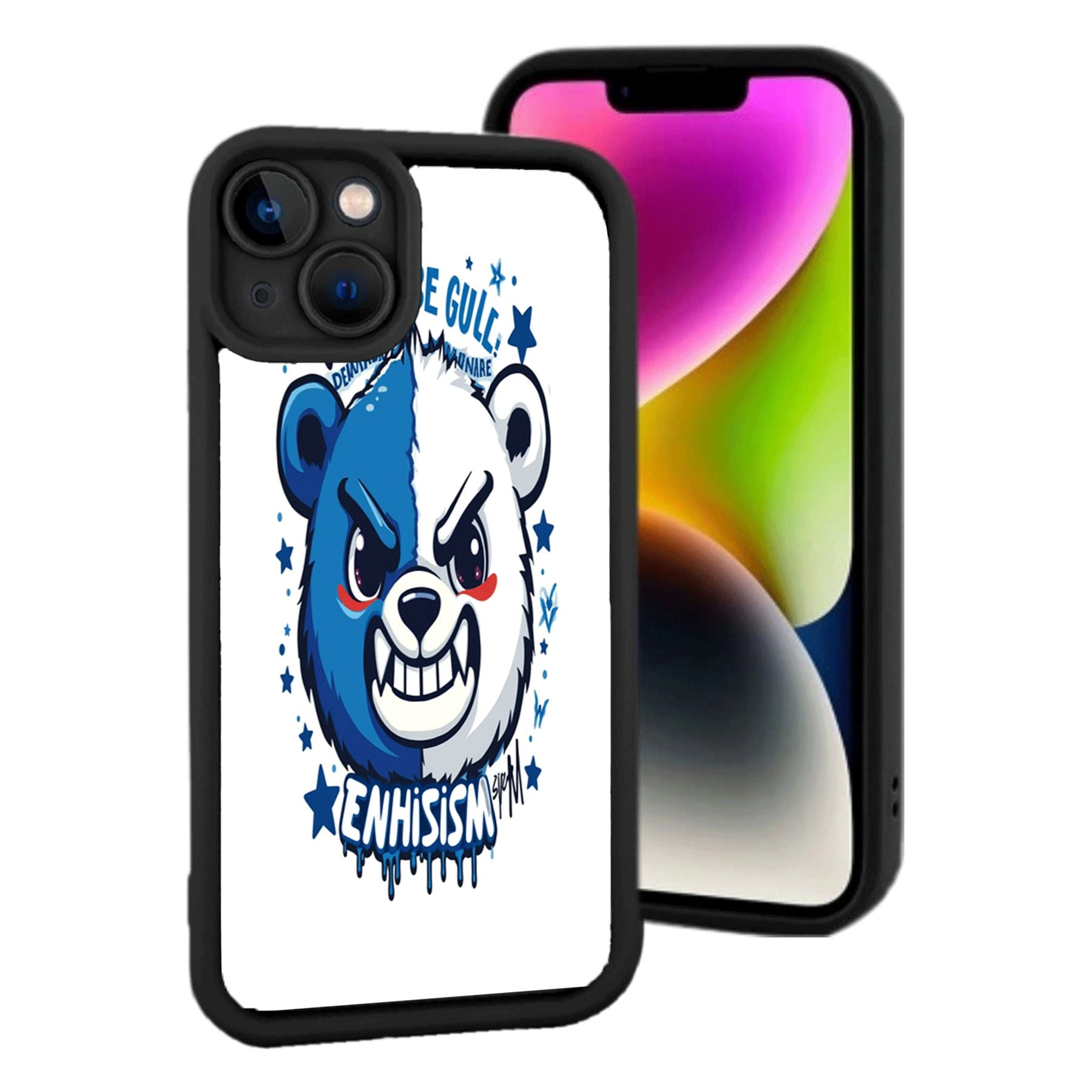 Stylish Lightweight iPhone 15 Case - Unique Split Panda Design with ...