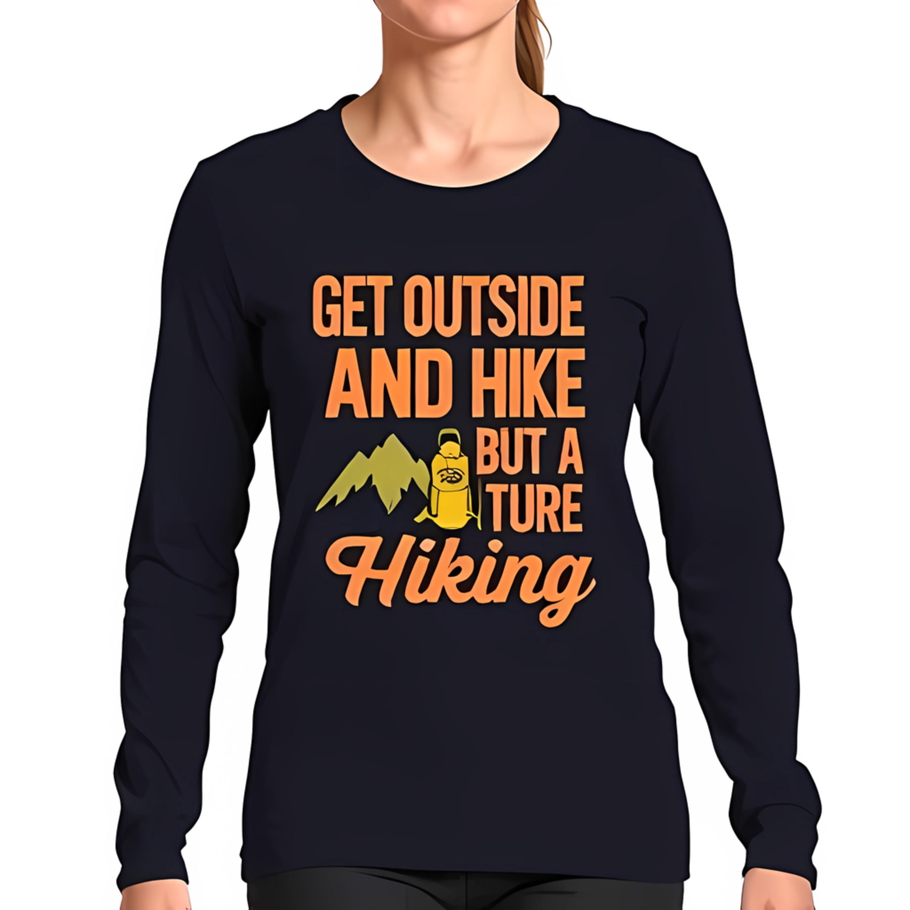 Stylish Long Sleeve Navy T-Shirt for Outdoor Enthusiasts - " GET ...