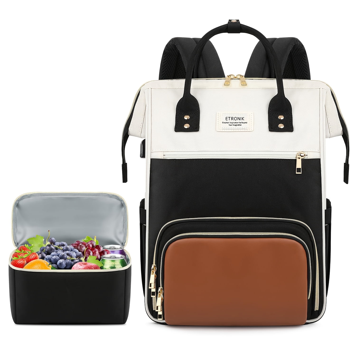 [Stylish Lunch Backpack] For Women & Men | 17.3" Laptop Backpack with ...