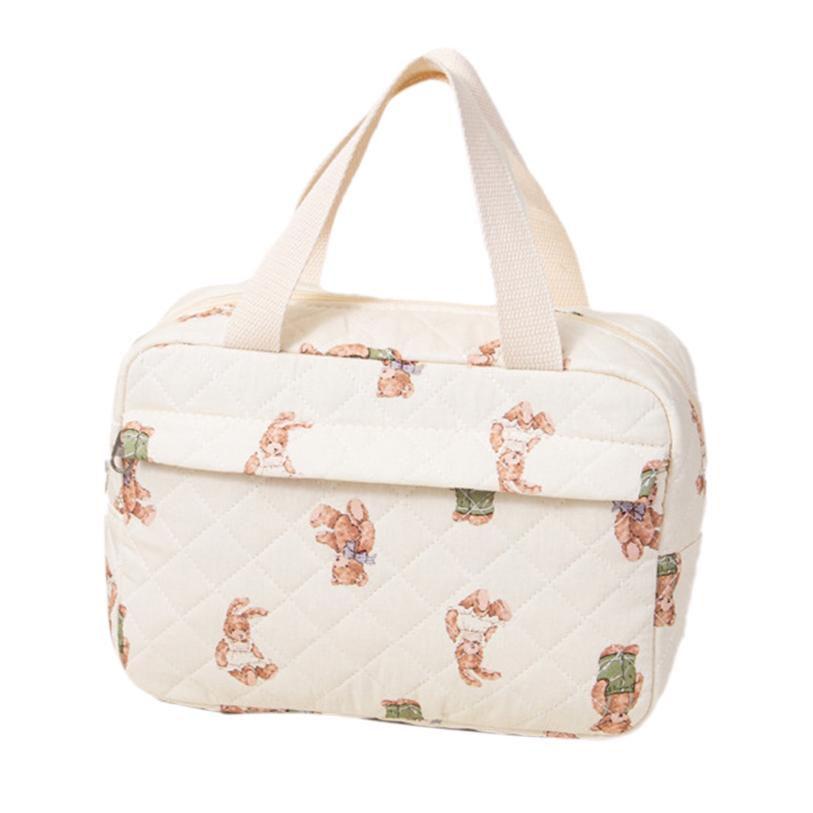 Stylish Lunch Bag Cute Quilted Tote for Women Floral Design with Front ...