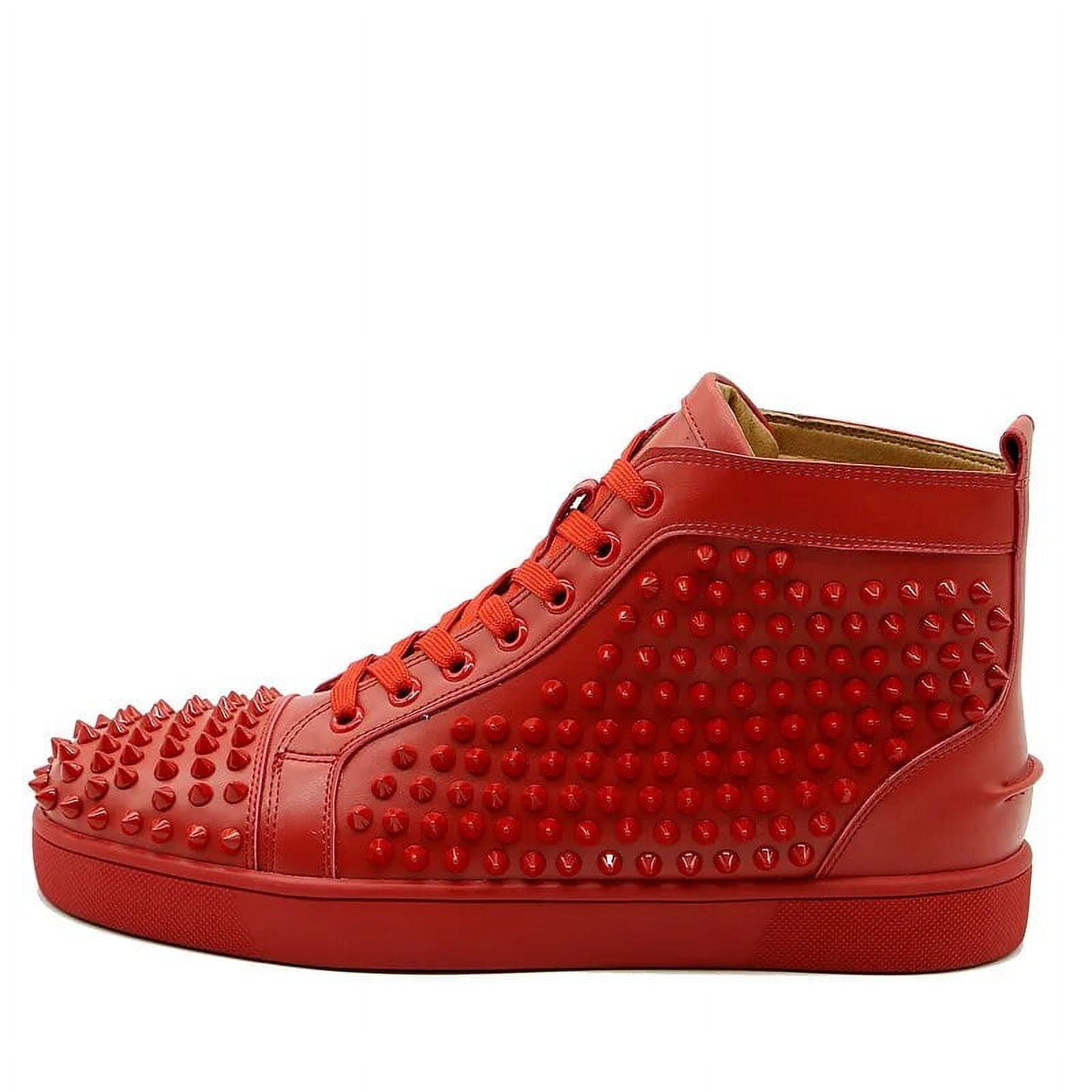 Stylish Men Spike Casual Shoes Rivet Sneakers Lace-up High Top Fashion ...