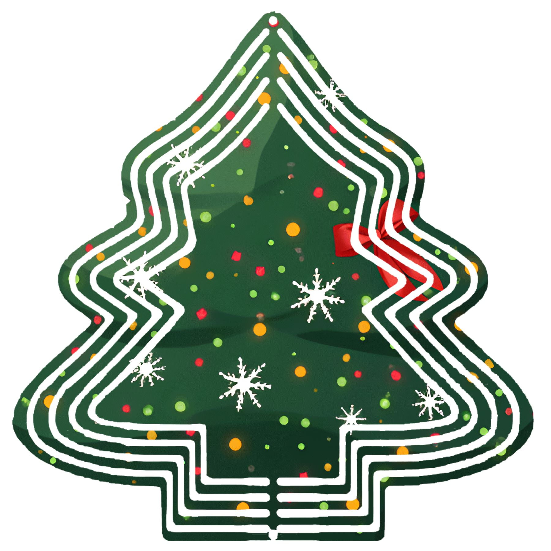 Stylish Metal Hanging Christmas Tree Wind Spinner - Festive Garden ...