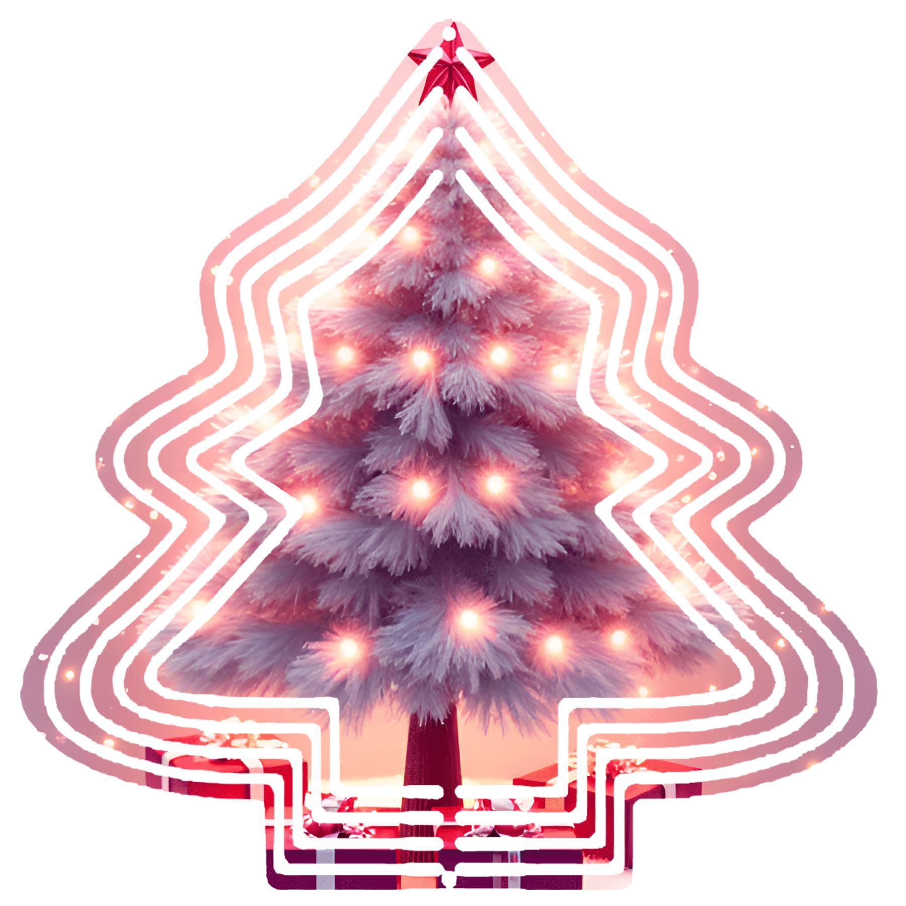 Stylish Metal Hanging Christmas Tree Wind Spinner - Festive Garden ...