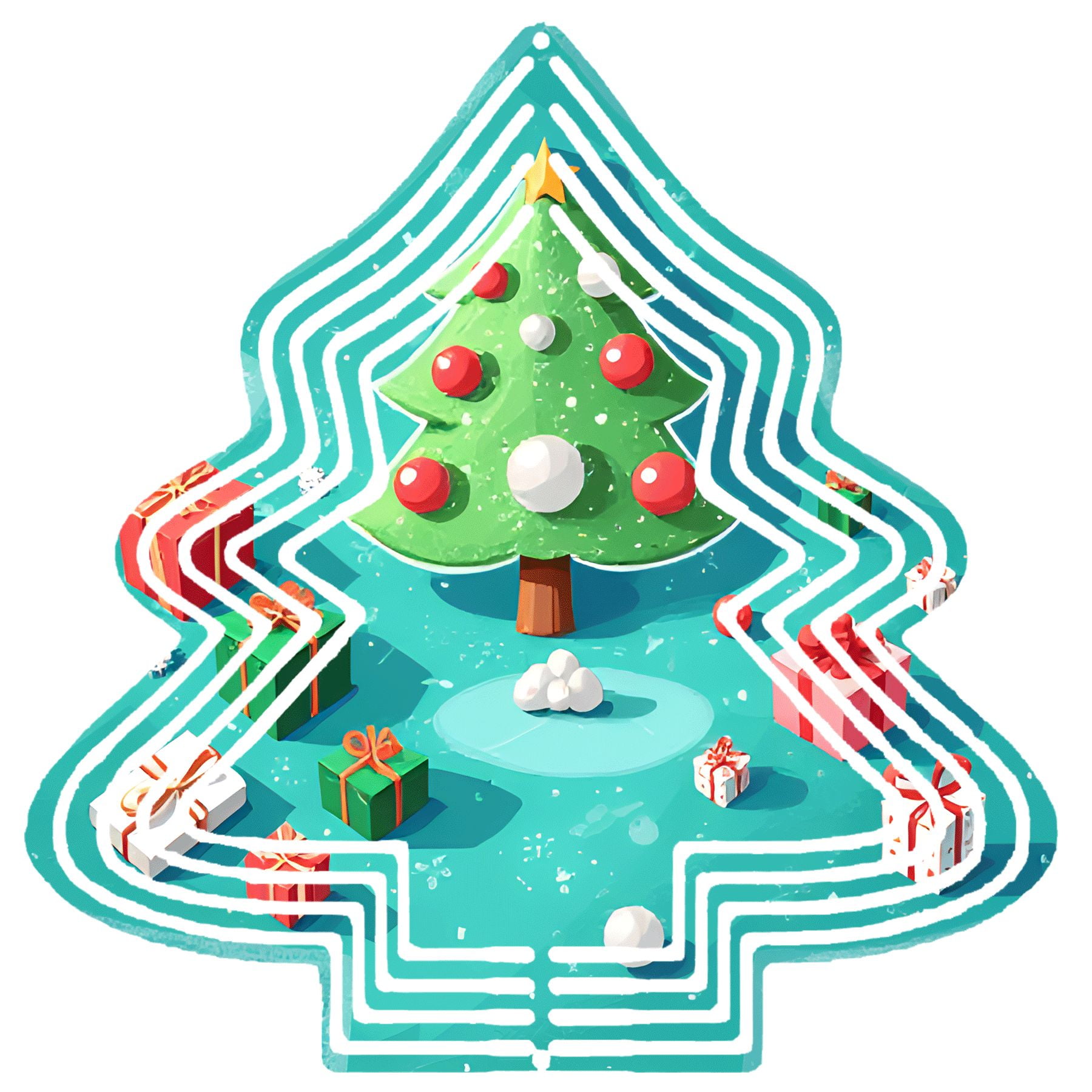 Stylish Metal Hanging Christmas Tree Wind Spinner - Festive Garden ...