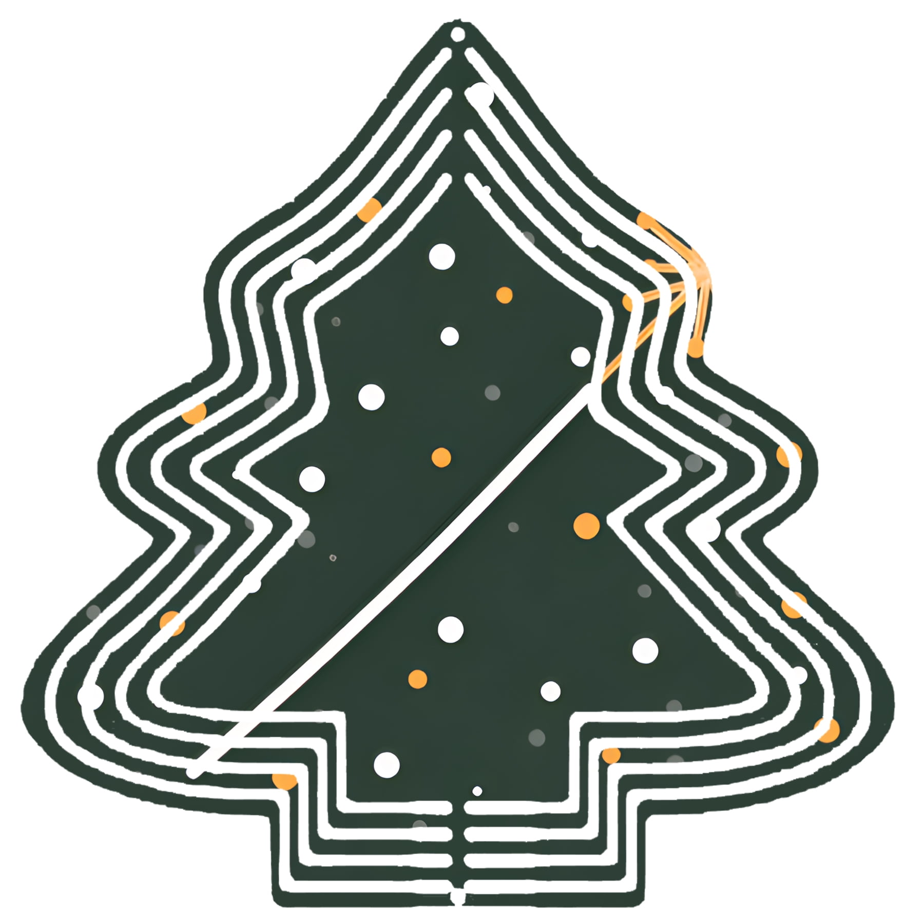 Stylish Metal Hanging Christmas Tree Wind Spinner - Modern Design with ...