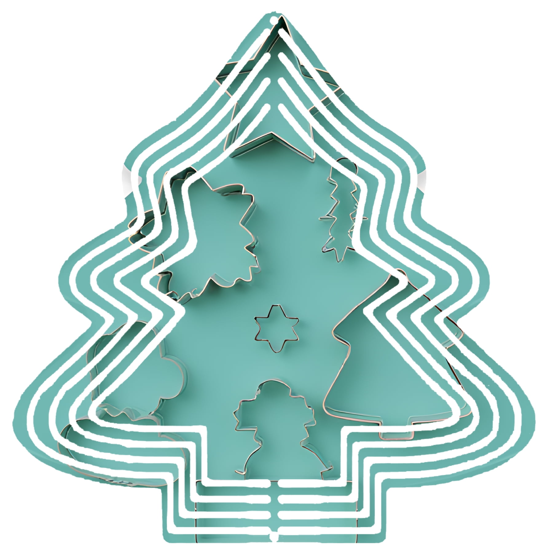 Stylish Metal Hanging Tree-Shaped Wind Spinner - Modern Turquoise ...