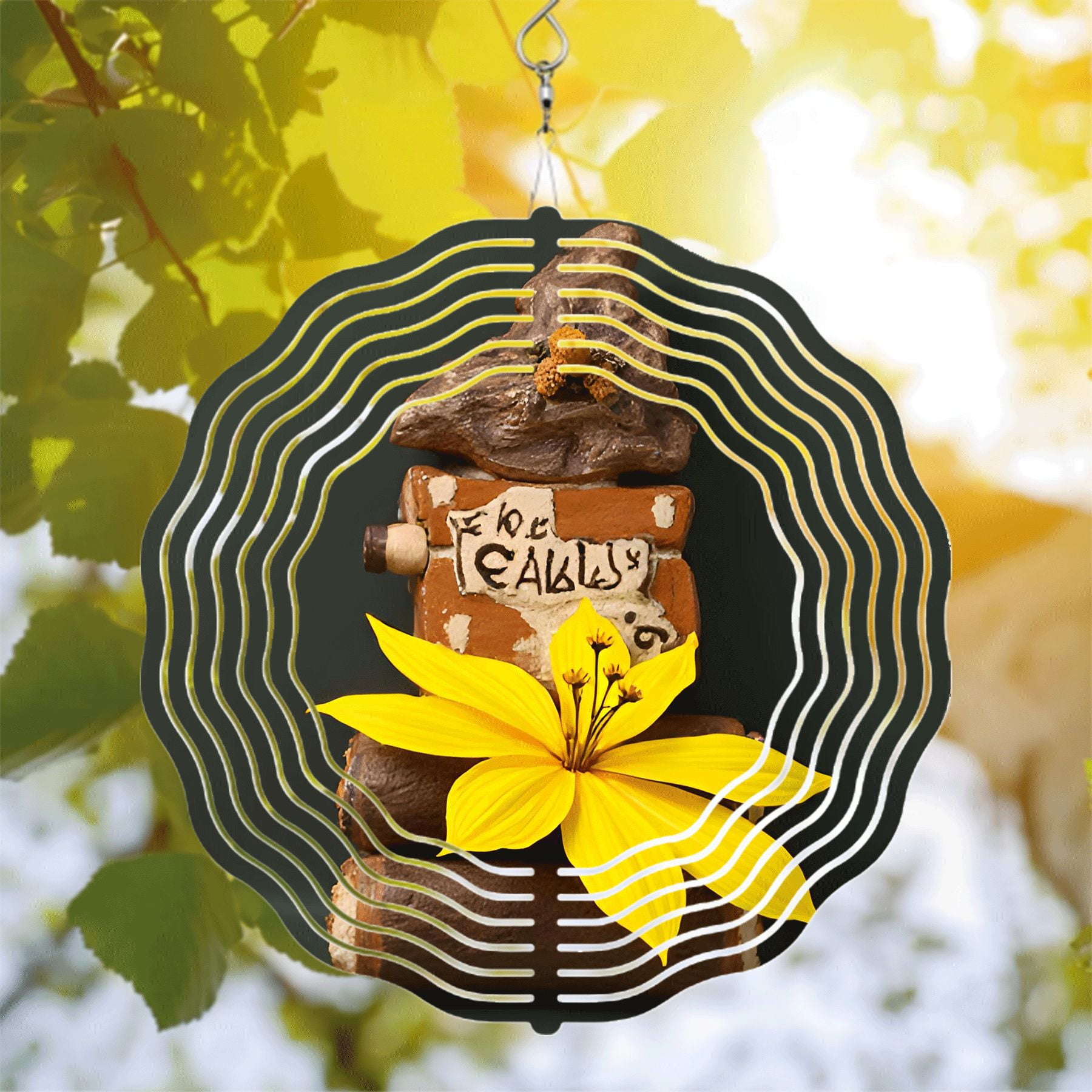 Stylish Metal Hanging Wind Spinners & Chimes for Yard - Dynamic Spiral ...