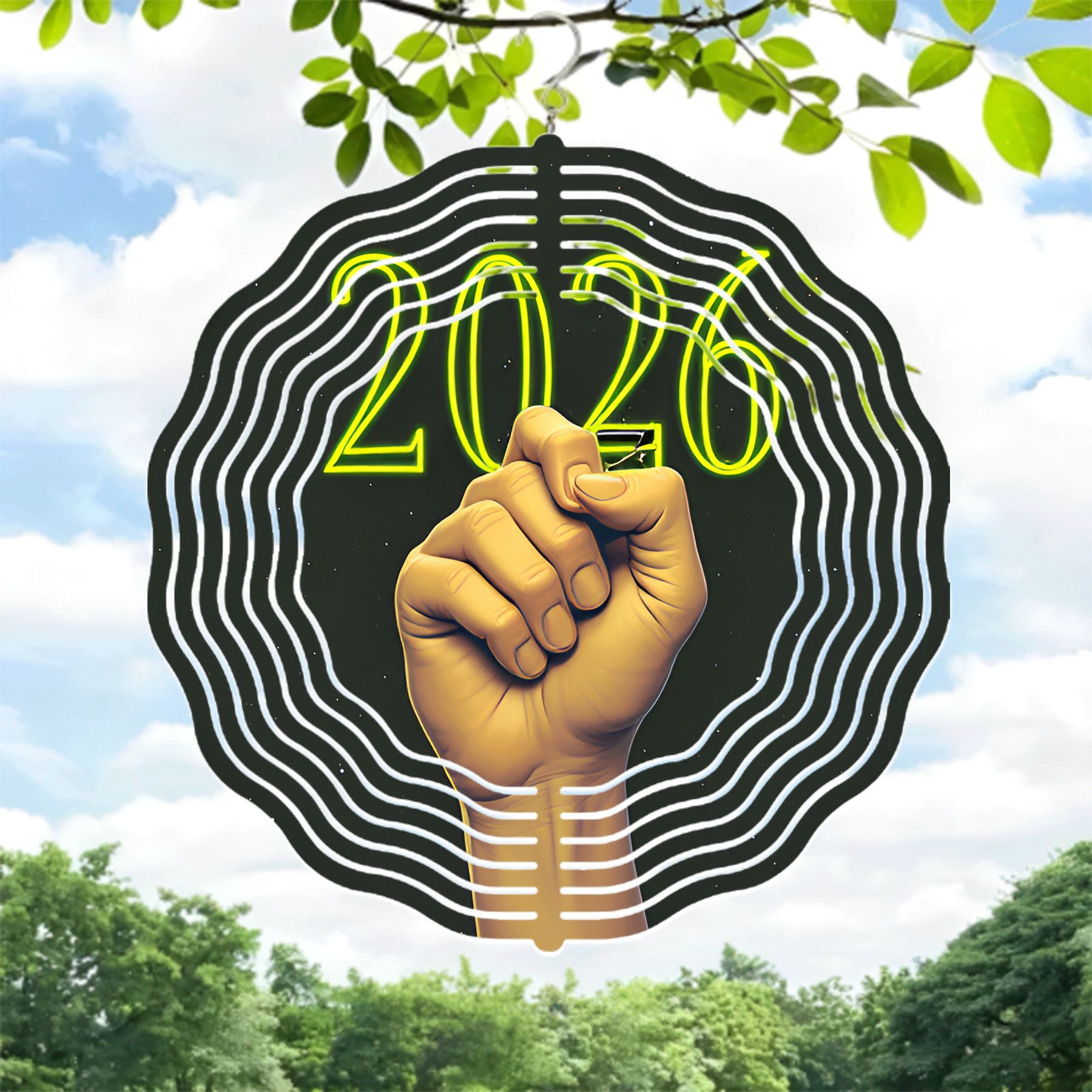 Stylish Metal Hanging Wind Spinners & Chimes for Yard & Garden ...