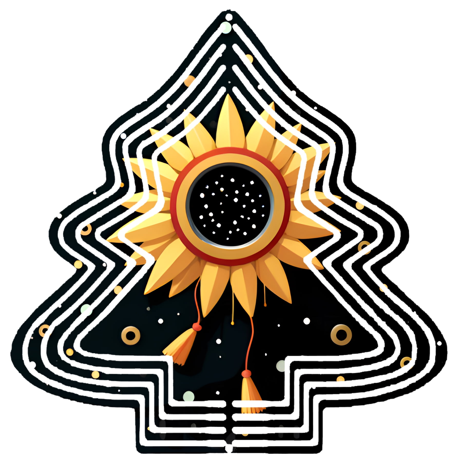Stylish Metal Tree-Shaped Wind Spinner with Star - Centered Design ...