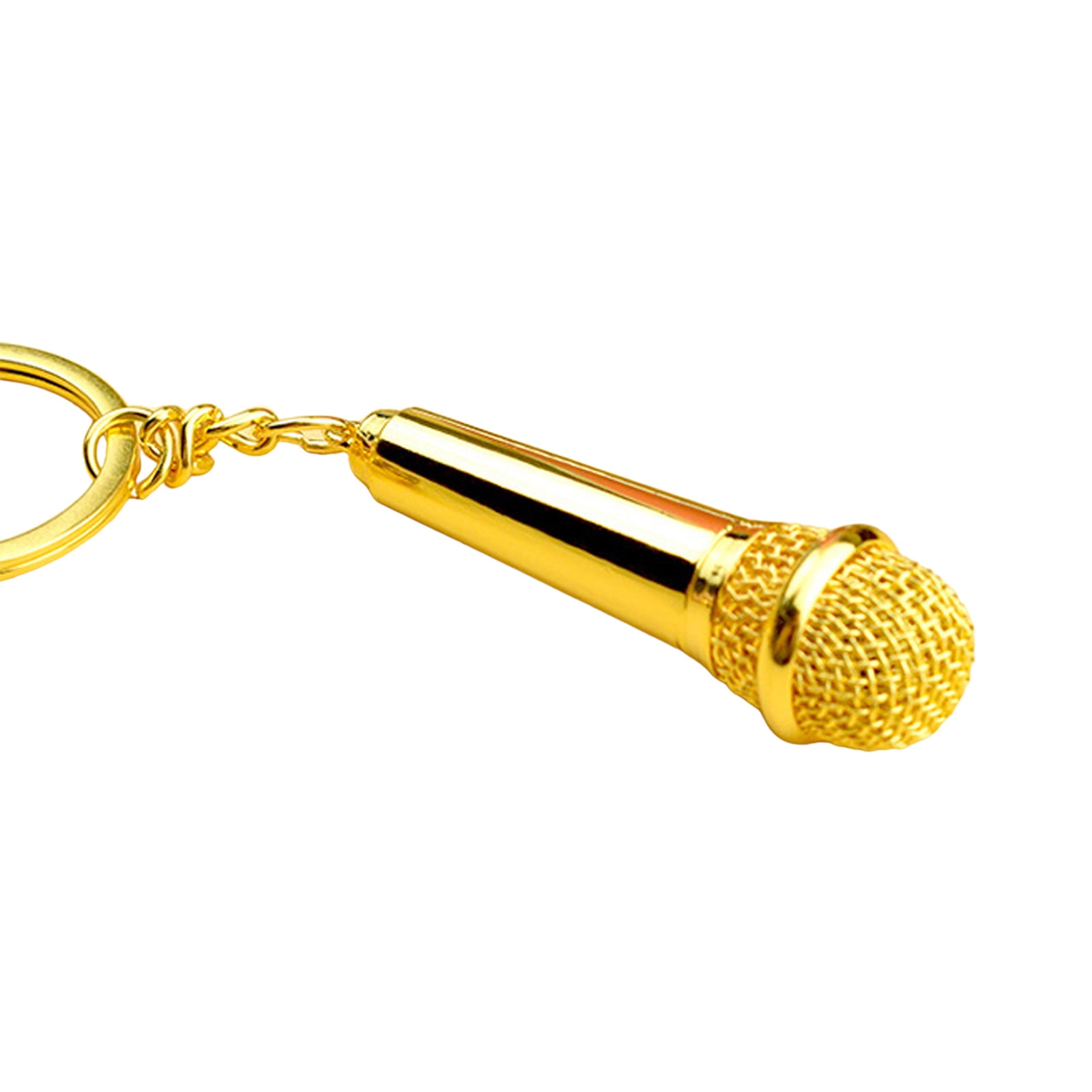 Stylish Miniature Microphone Key Holder Simulation Mic Shaped Keychain ...