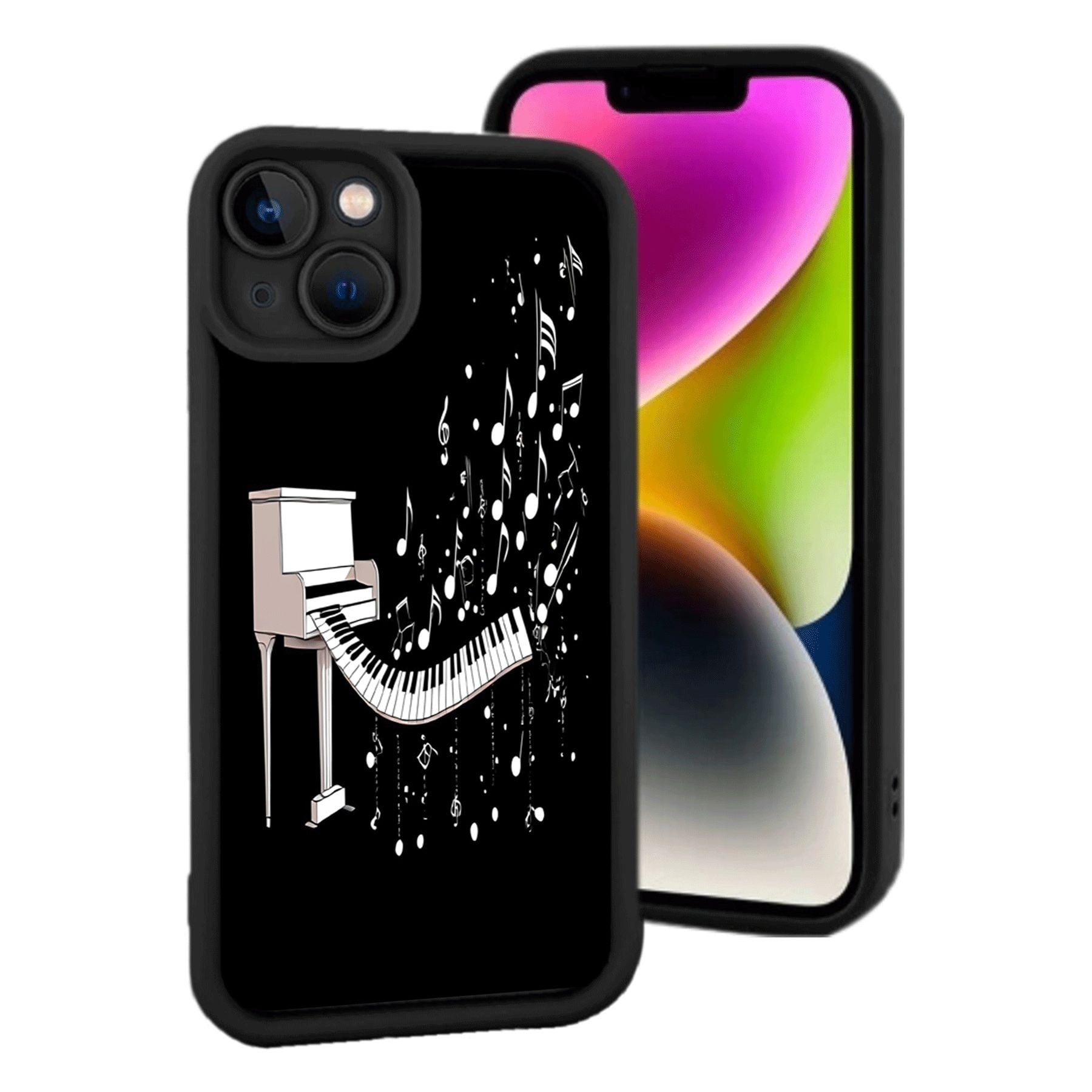 Stylish Minimalist Piano Design iPhone 15 Case - Yellowing Resistant ...