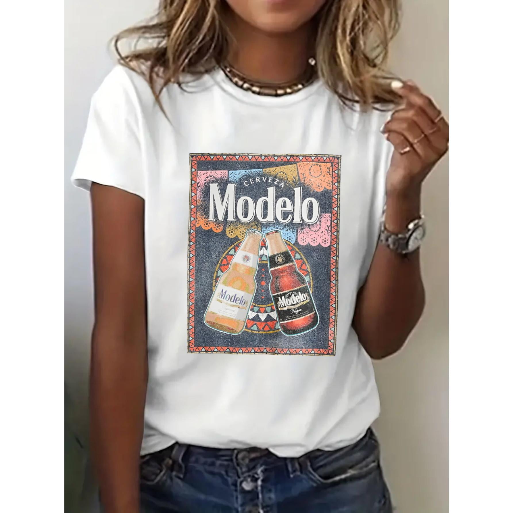 Stylish Modelo Beer Tops for Women Bold Graphic Tees Featuring Modelo ...