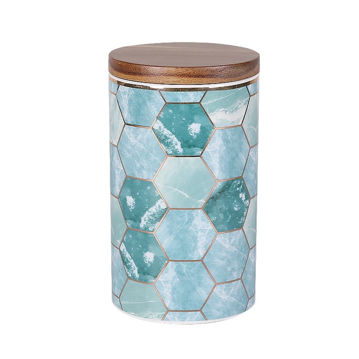 SYSYLY Blue Ceramic Food Storage Jars with Lid for Candy & Chocolate ...