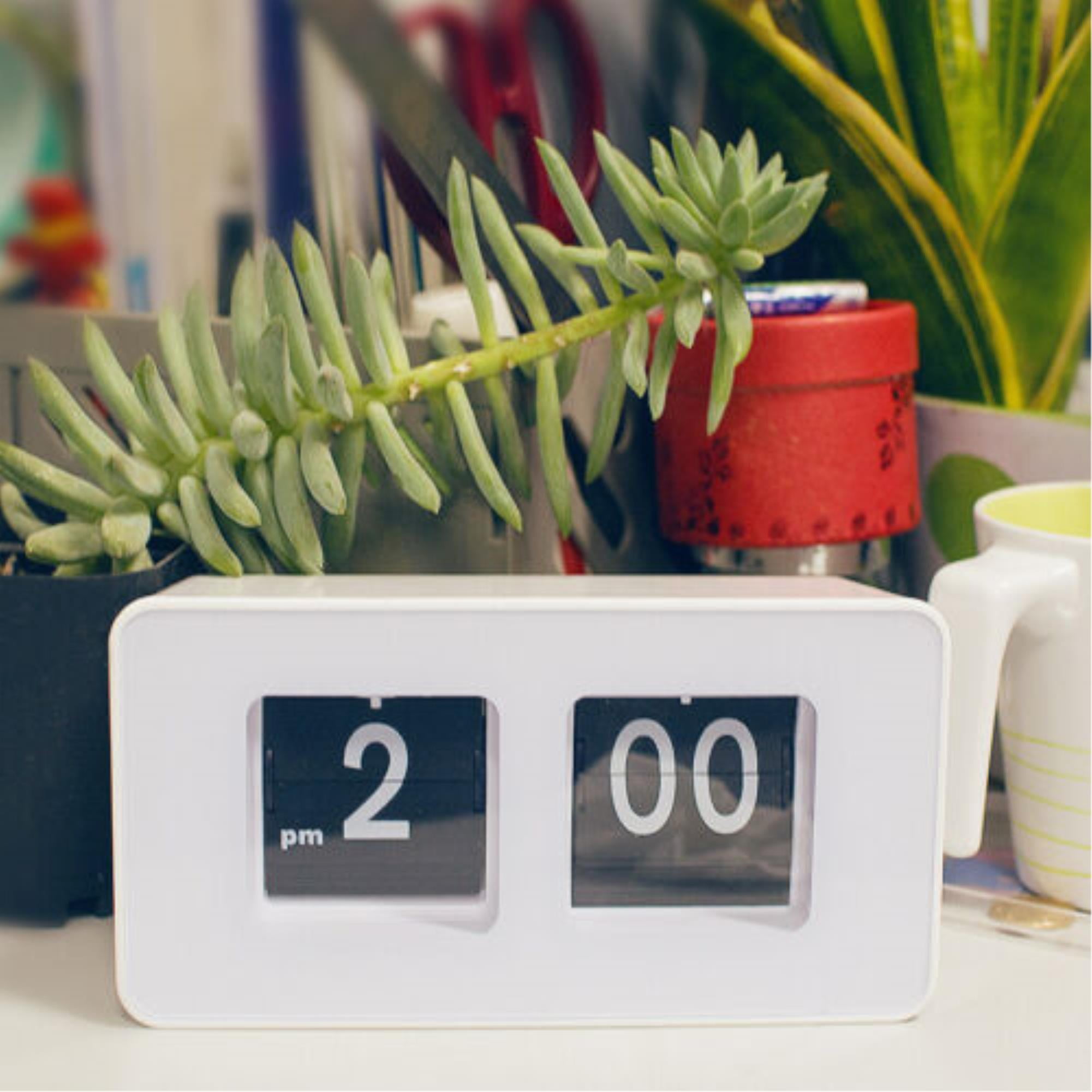 Stylish Modern Retro Auto Flip Clock - Digital Table Clock Wecker Uhr ...