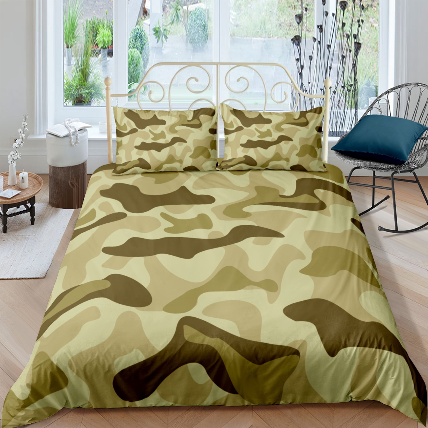 Stylish Muted Bedding Set in Beige & Brown - Modern Inspired Design for ...
