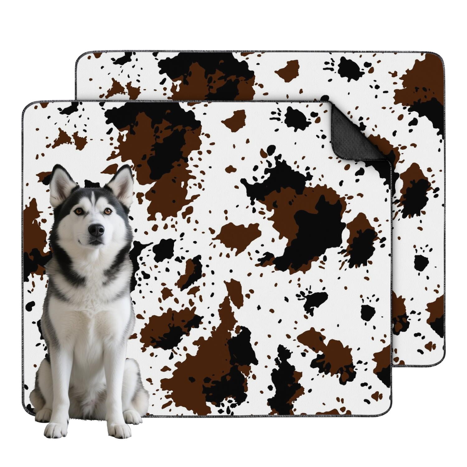 Stylish Non-Slip Dog Pee Pads Washable, 35"x41" Leopard Print Reusable ...