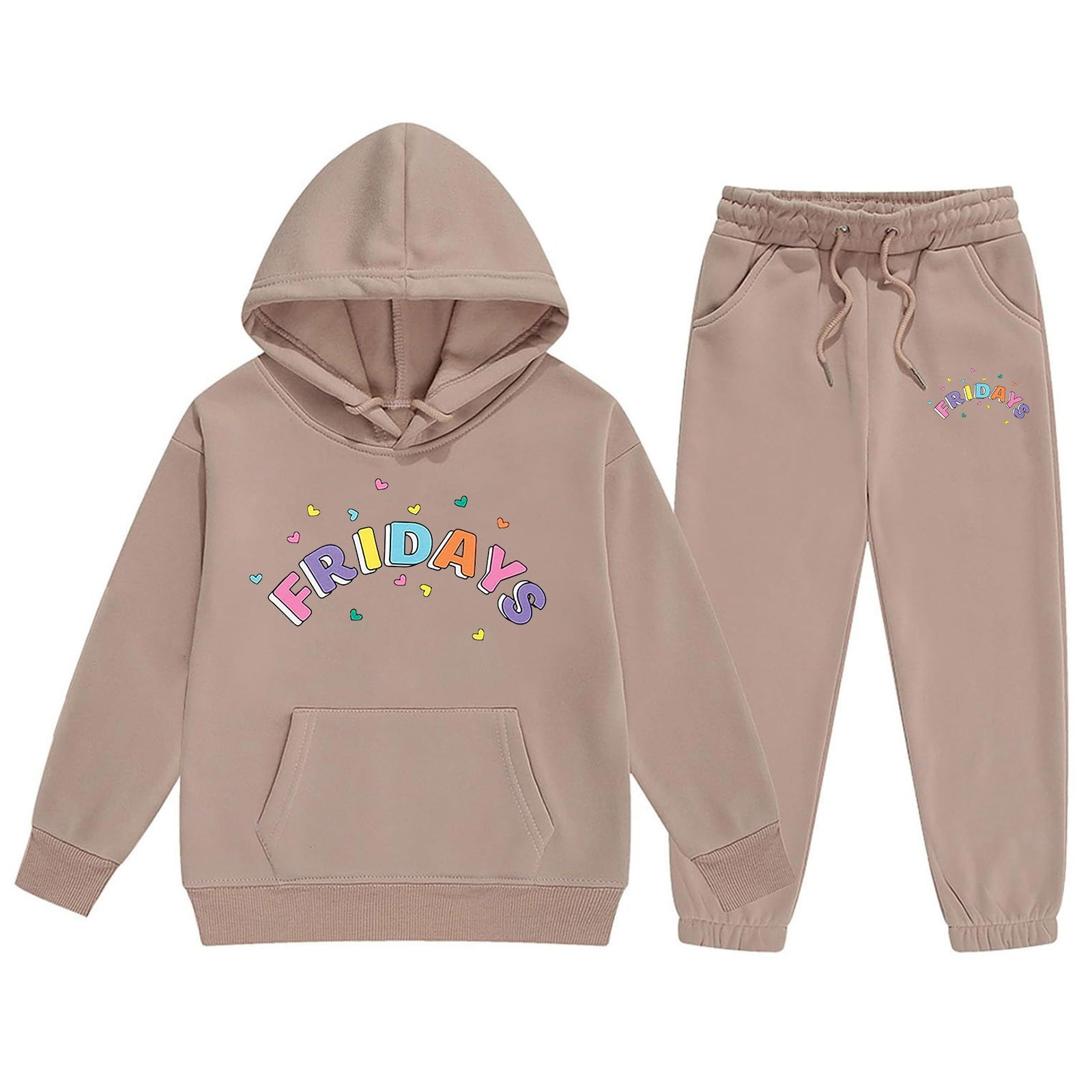 Stylish Ocean Graphic Girls Tracksuit Set Comfortable Pullover Hoodie ...