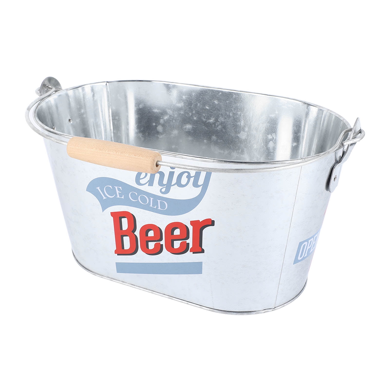 Stylish Oval Beer Bucket with Side Handle - Large Capacity Ice Bucket ...