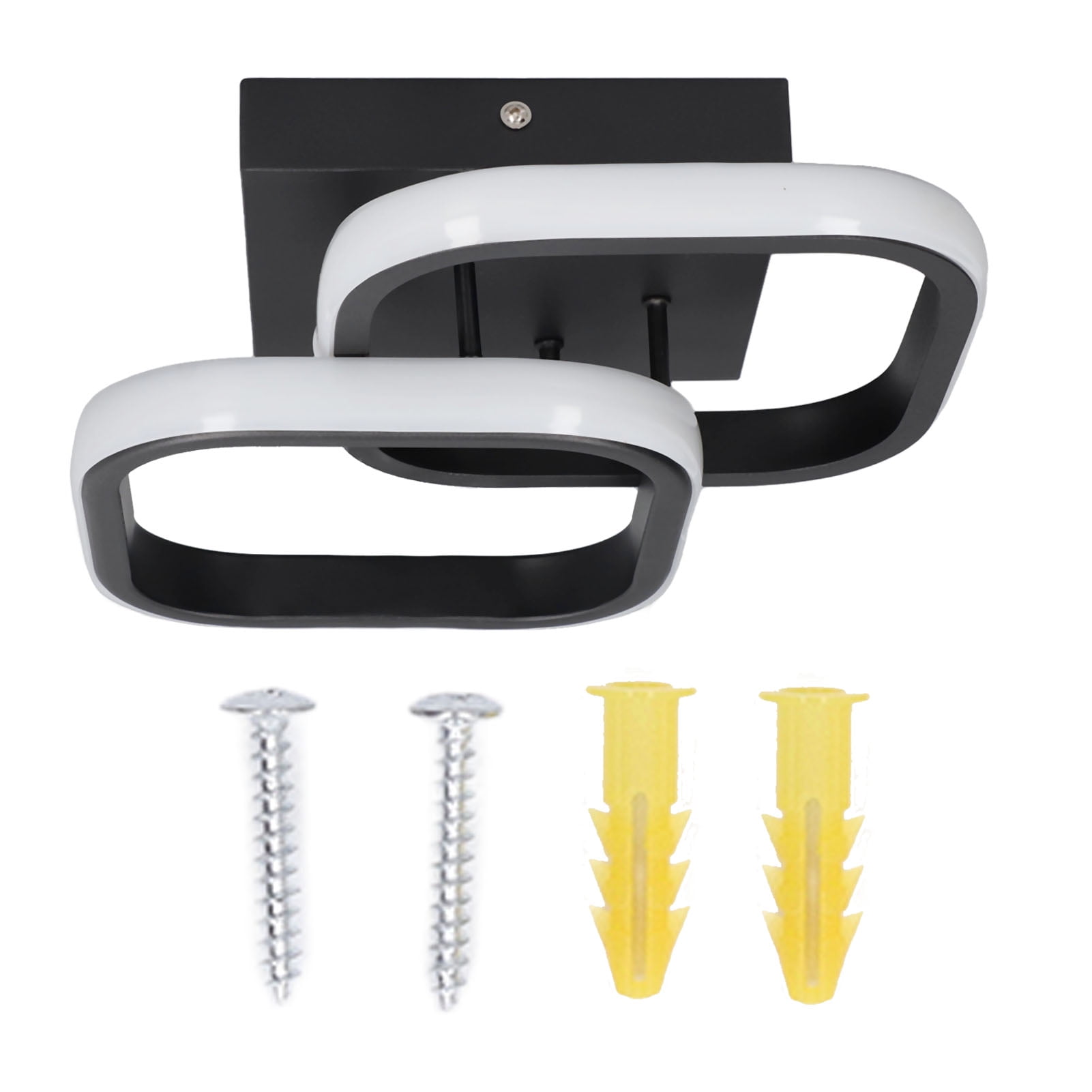 Stylish Overlapping LED Ceiling Light, Hardwired, Bright White Light, 5 ...