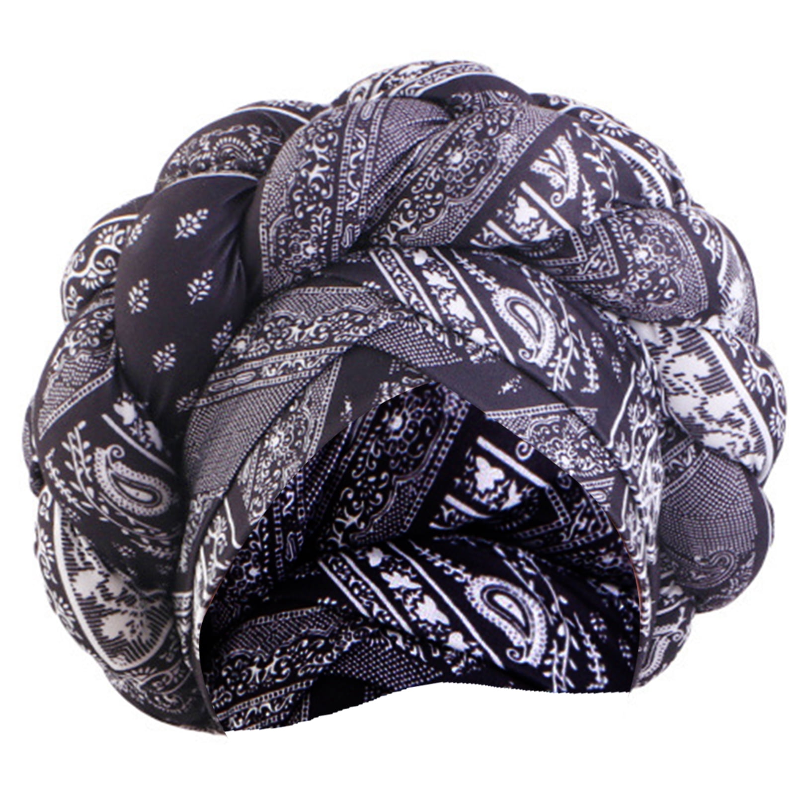 Stylish Oversized Twist Braid Headwrap Hijab Hat African Turban Hat for ...