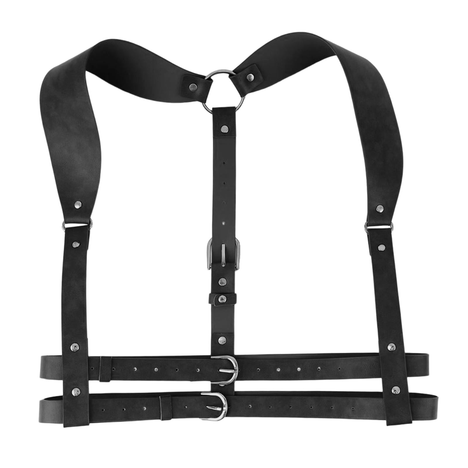 Stylish PU Leather Punk Harness Women's Underbust Corsets Cinch Body ...