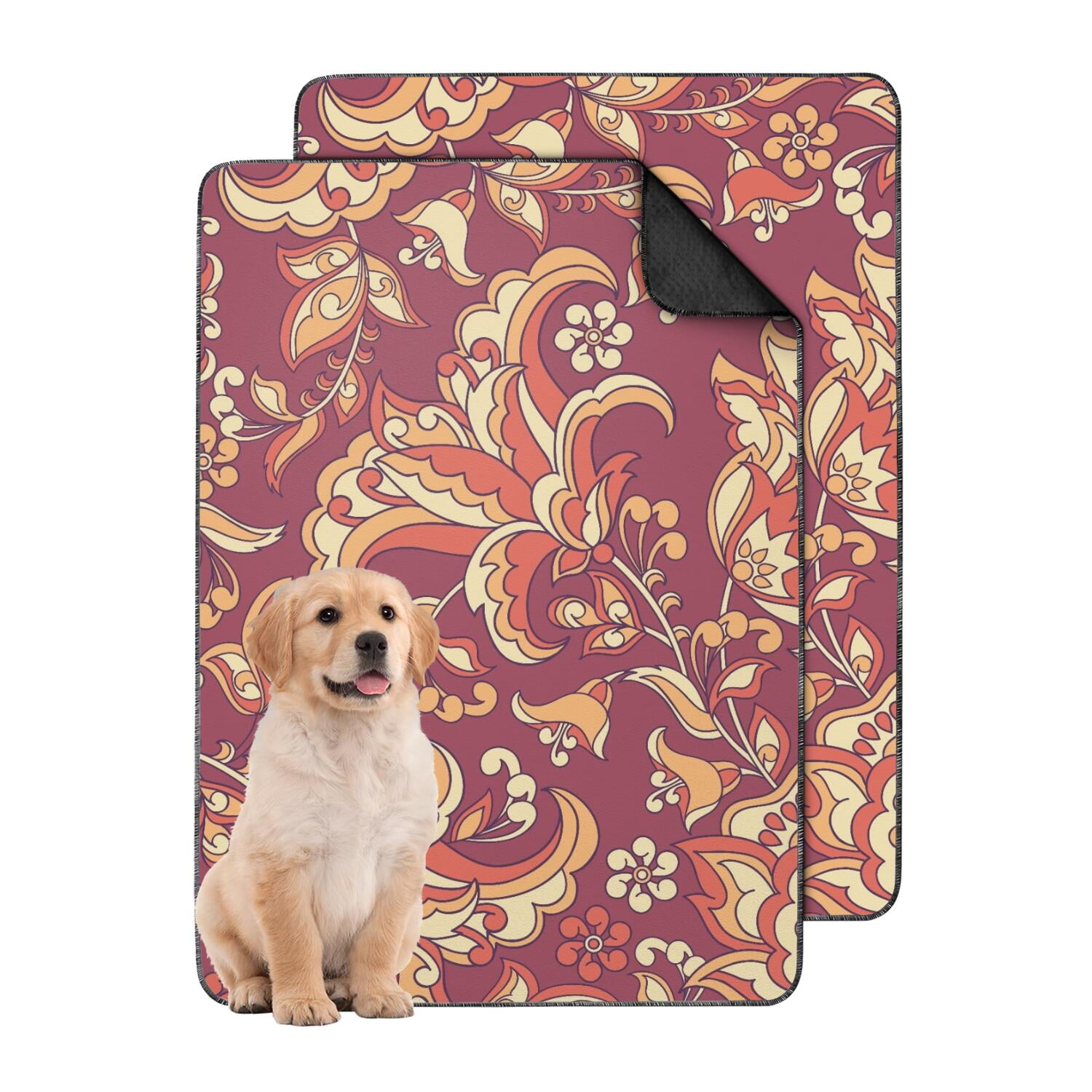 Stylish Paisley Puppy Training Pads, 24" x35" Reusable and Washable ...