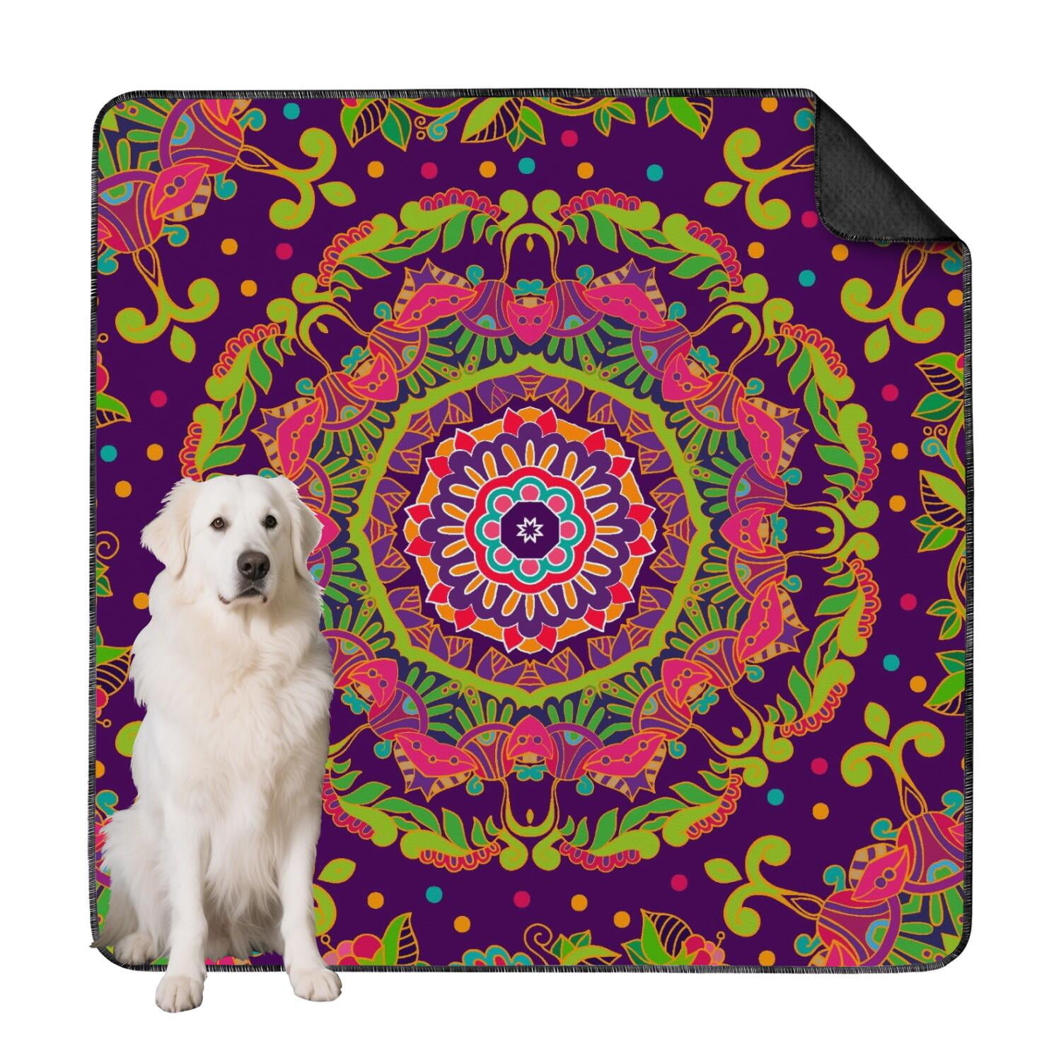 Stylish Paisley Reusable Potty Pads, 72"x72" Washable Dog Pee Pads ...
