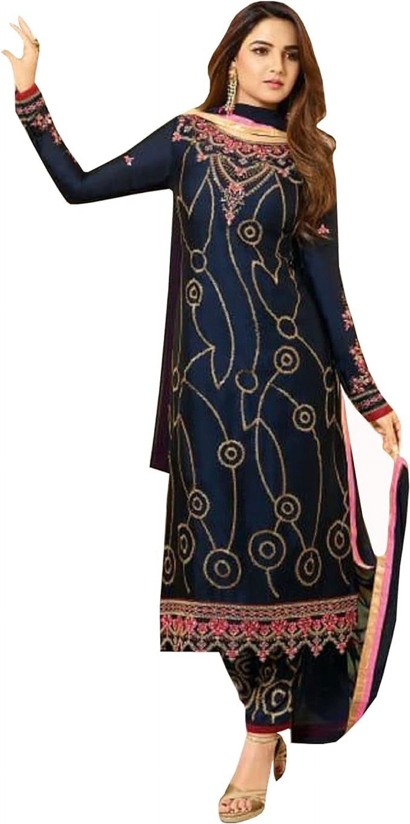 Stylish Pakistani Designer Shalwar Kameez Dress Sewn Indian Trouser ...