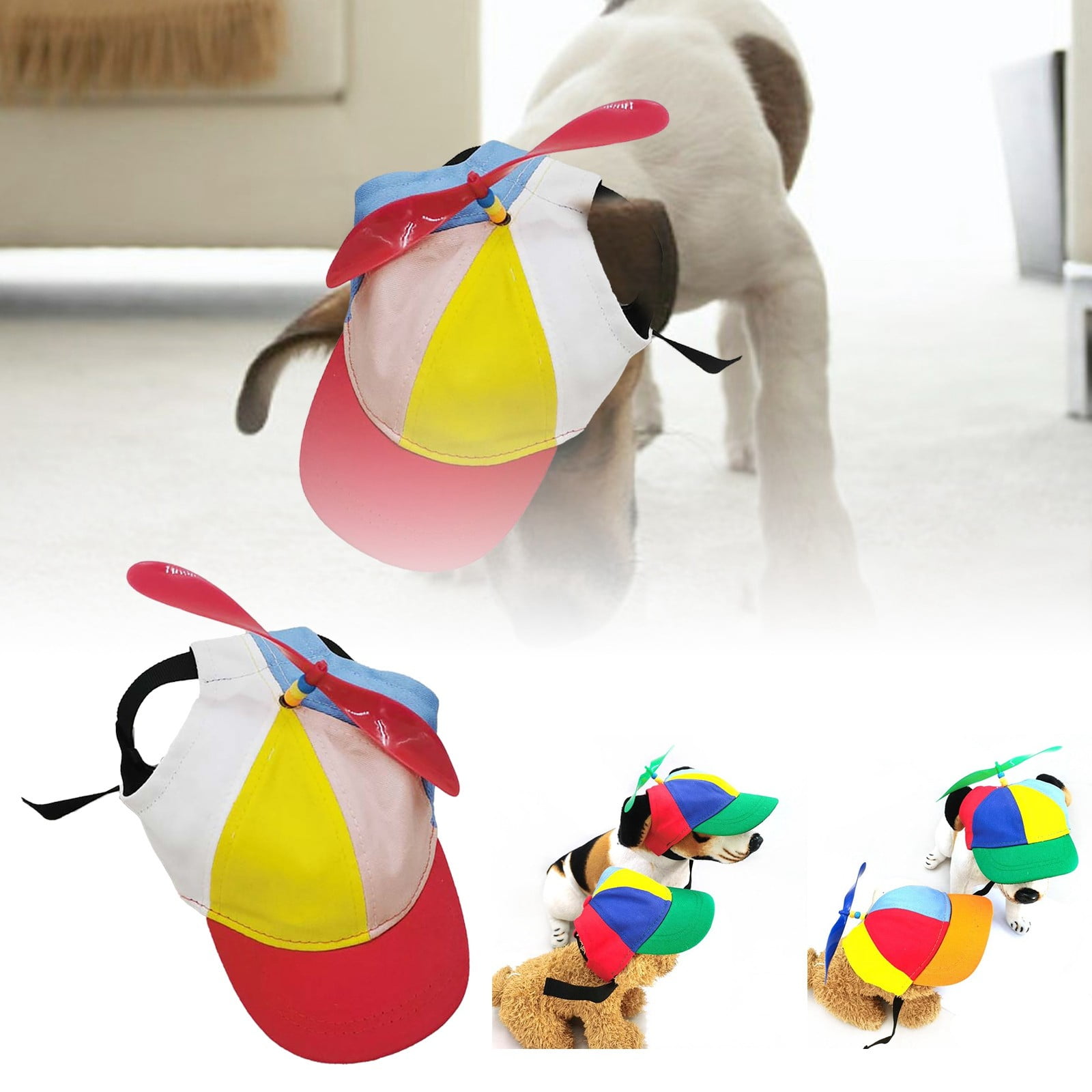 Stylish Pet Dog Baseball Cap with Propeller Headdress for Large and ...