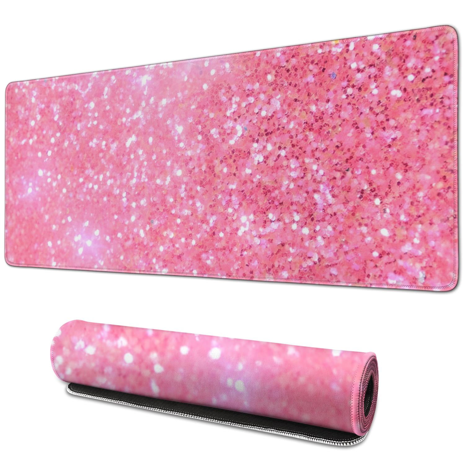 Stylish Pink Mouse Pad with Inspiring Quote - Large 31.5x11.8 in Desk ...